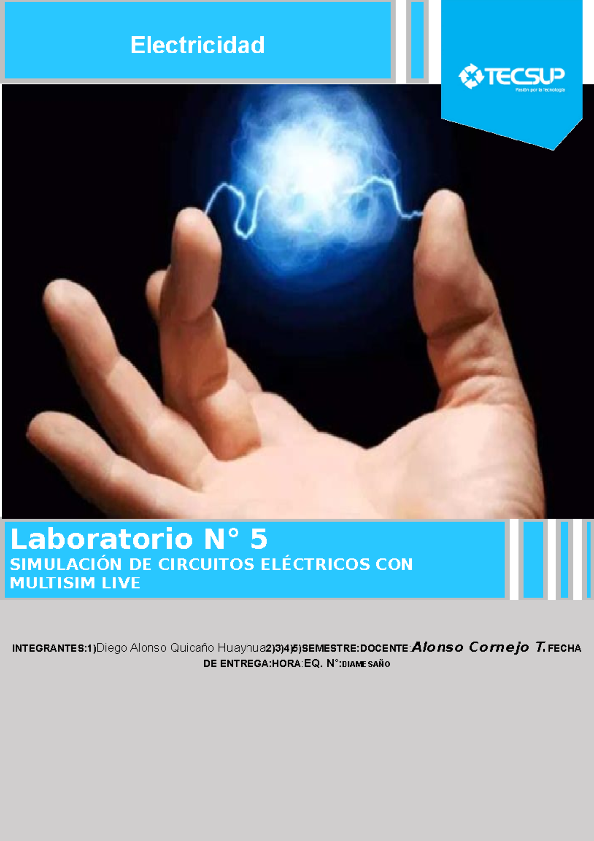 Lab5 Simulacion Circuitos Multisim Live - Electricidad Laboratorio N° 5 SIMULACIÓN DE CIRCUITOS ...