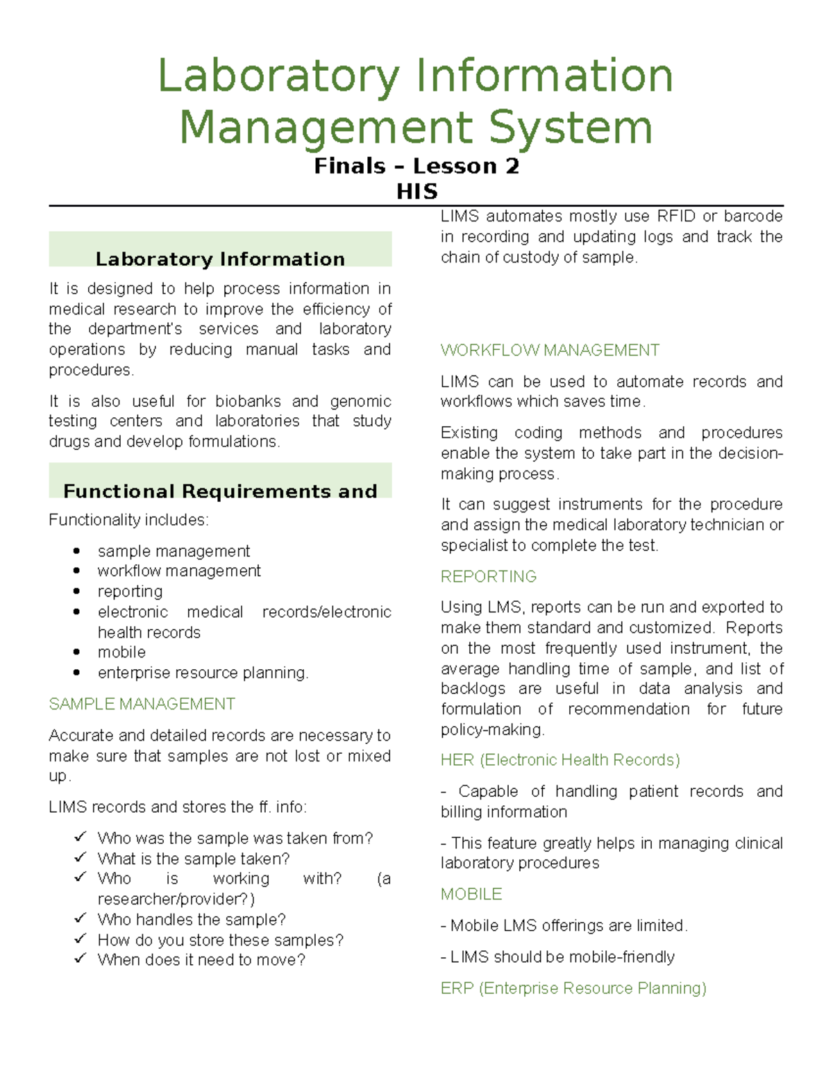 L9 Laboratory Information Management System - Medical technology ...