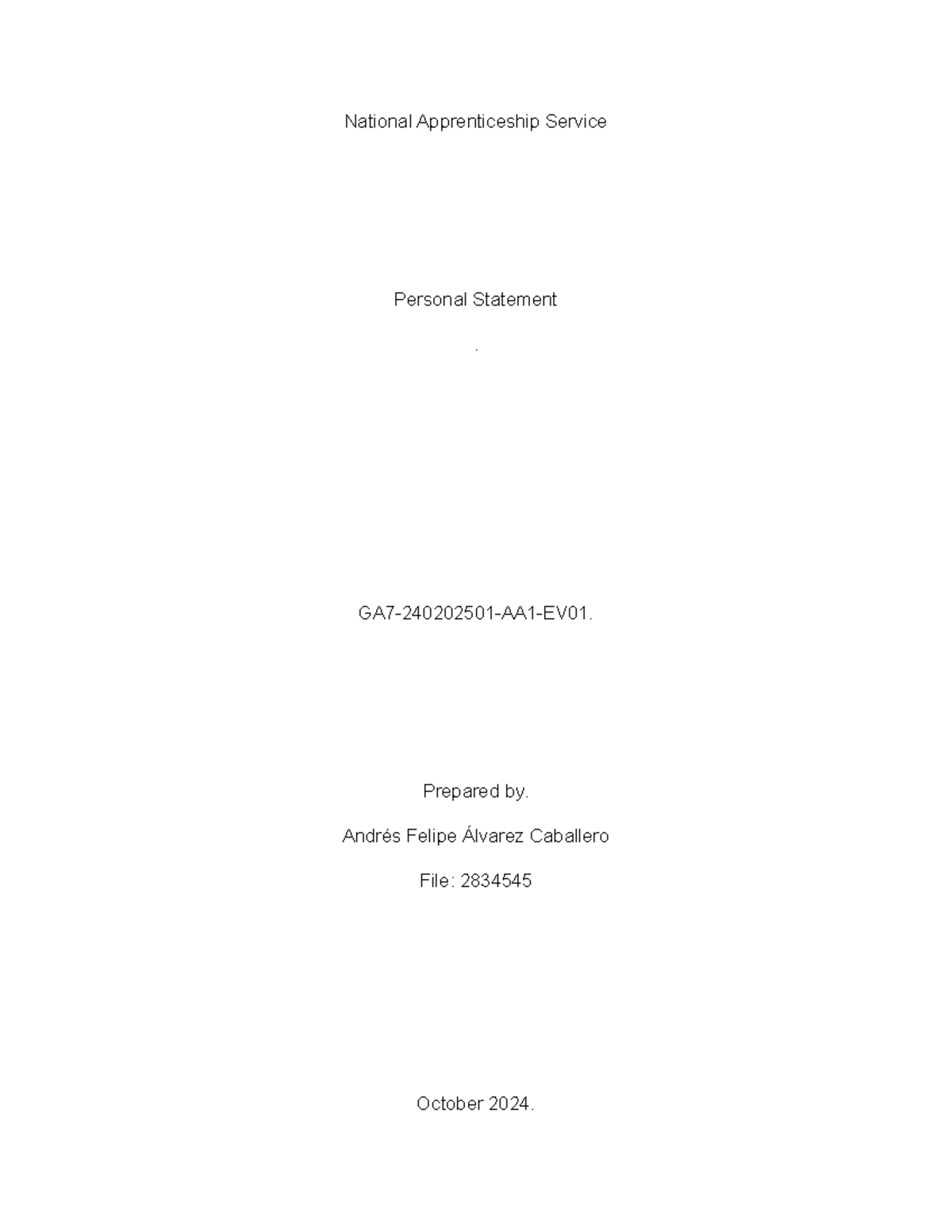 Trabajo escrito ingles - National Apprenticeship Service Personal ...