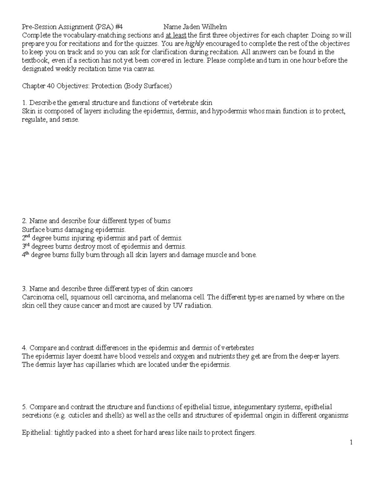 PSA 4 for 2020/2021 - Pre-Session Assignment (PSA) #4 Name Jaden ...