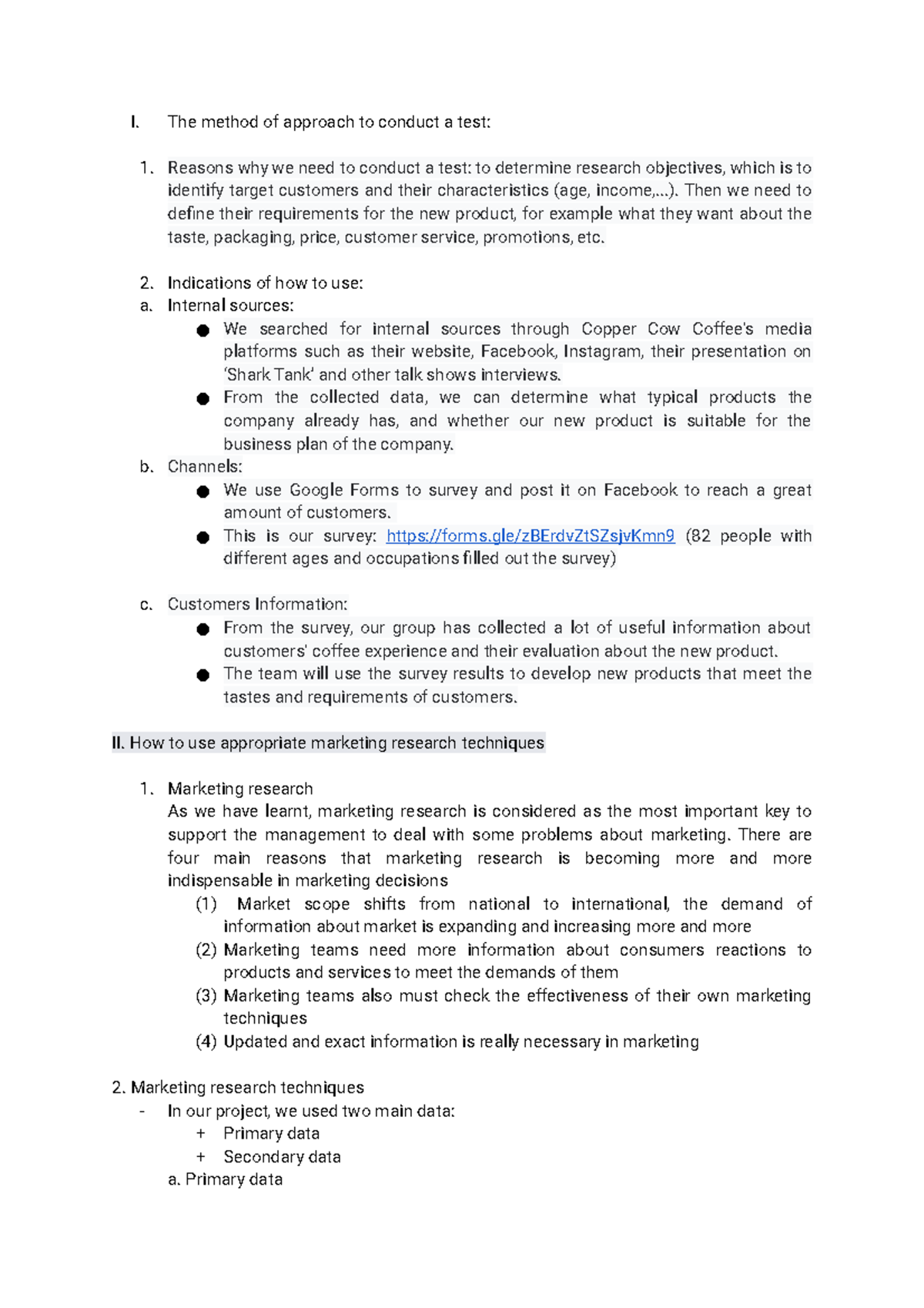 7. Concept Testing - cjdn - I. The method of approach to conduct a test ...