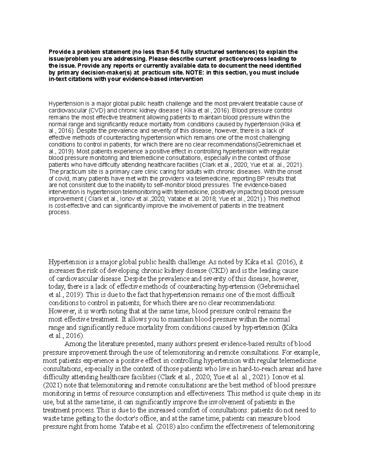Dnp practicum form - This is my course work - Provide a problem ...