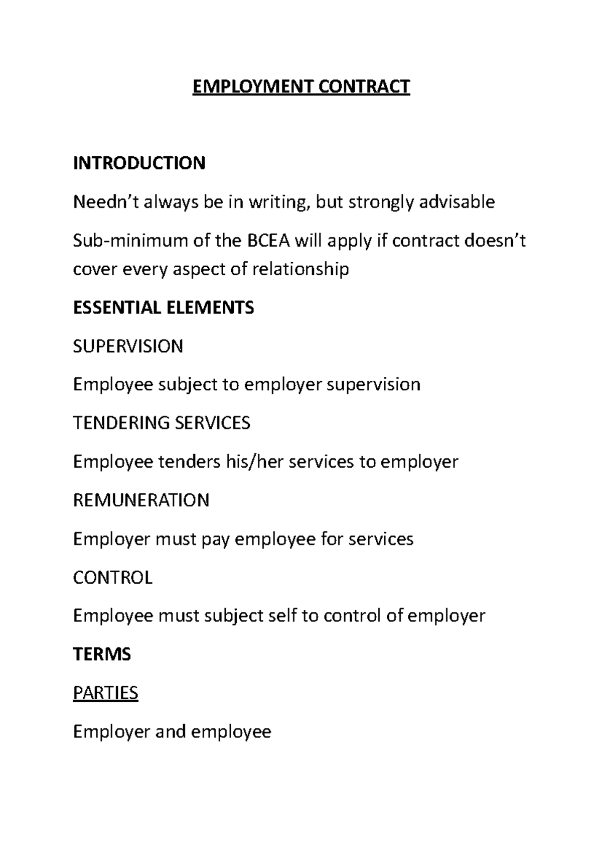 Employment+Contract - drafting - EMPLOYMENT CONTRACT INTRODUCTION Needn ...