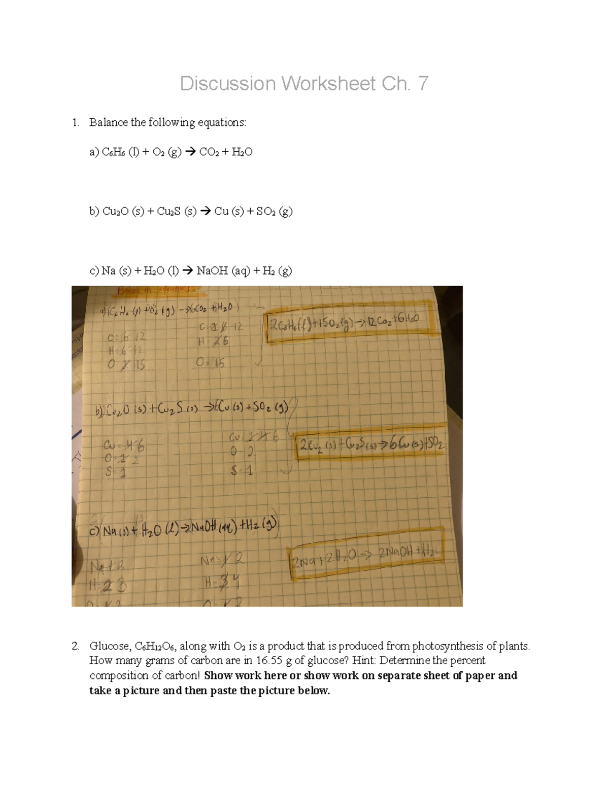 Ch. 7 Discussion WS - coursework - Discussion Worksheet Ch. 7 1 ...