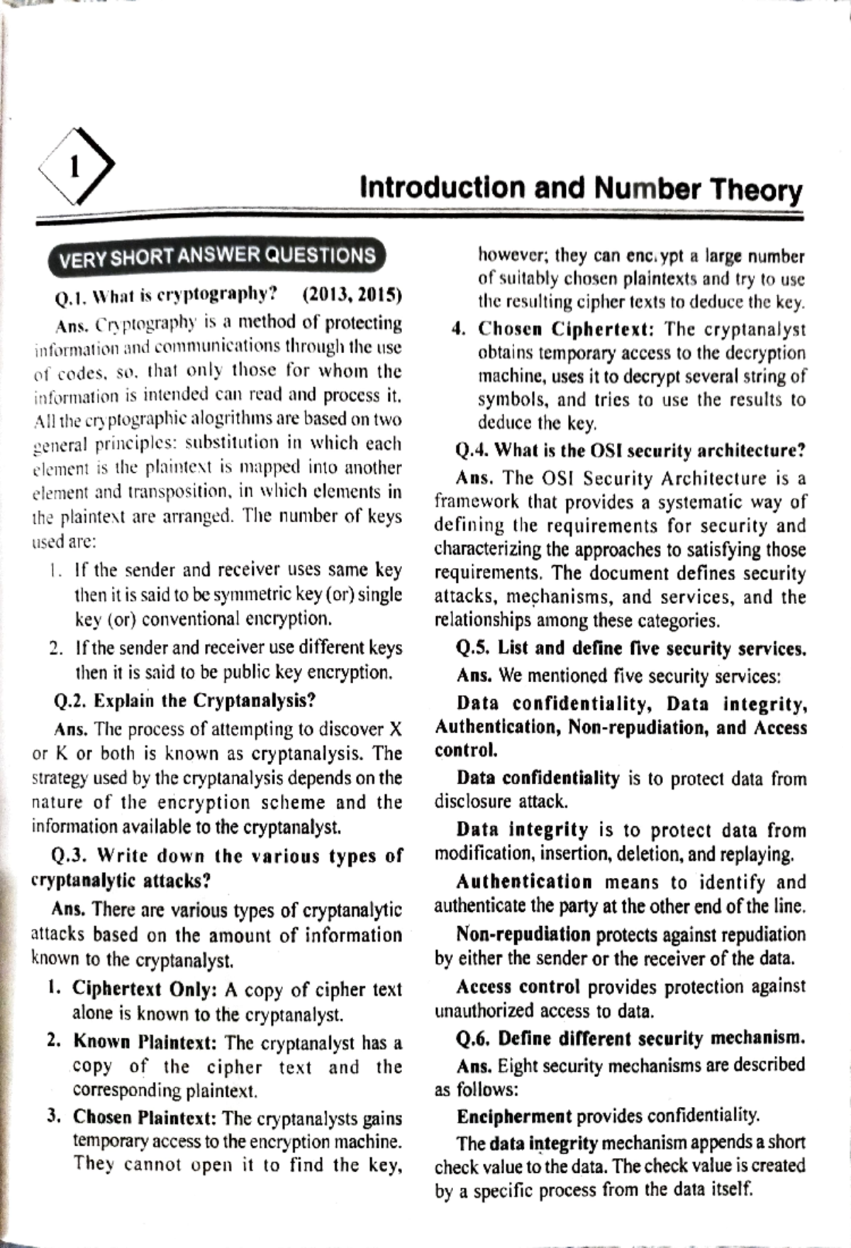 Cryptography Gold - B.Tech - Studocu