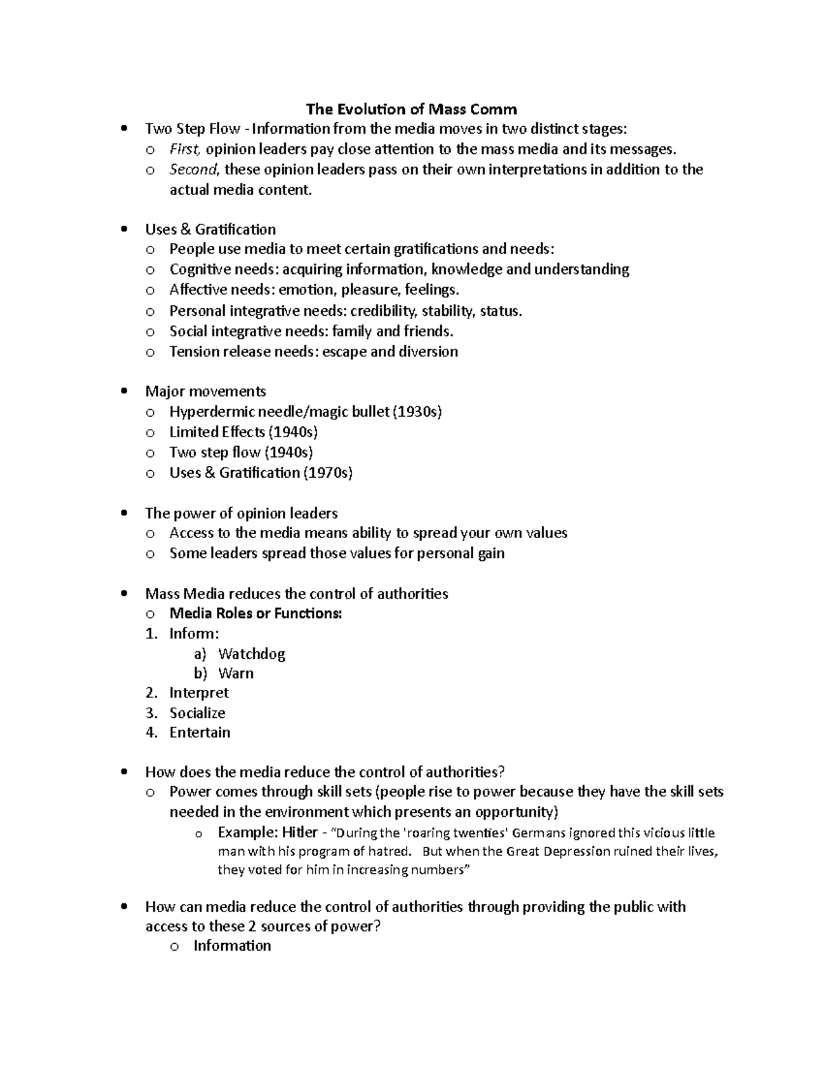 PS 310 notes #1 - To help future students get prepared - The Evolution ...