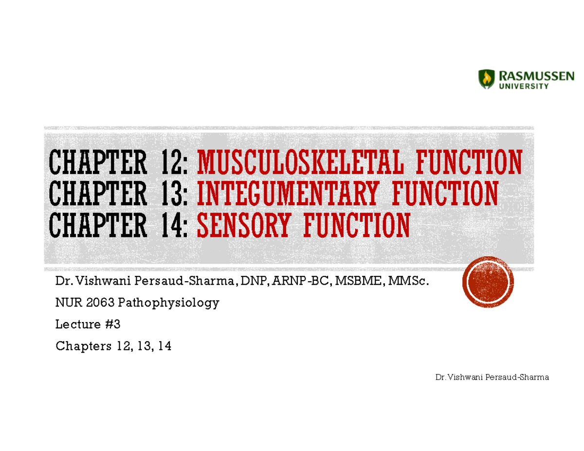 NUR 2063 Module 3 Chp 12 13 14 VPS - CHAPTER 12: MUSCULOSKELETAL ...