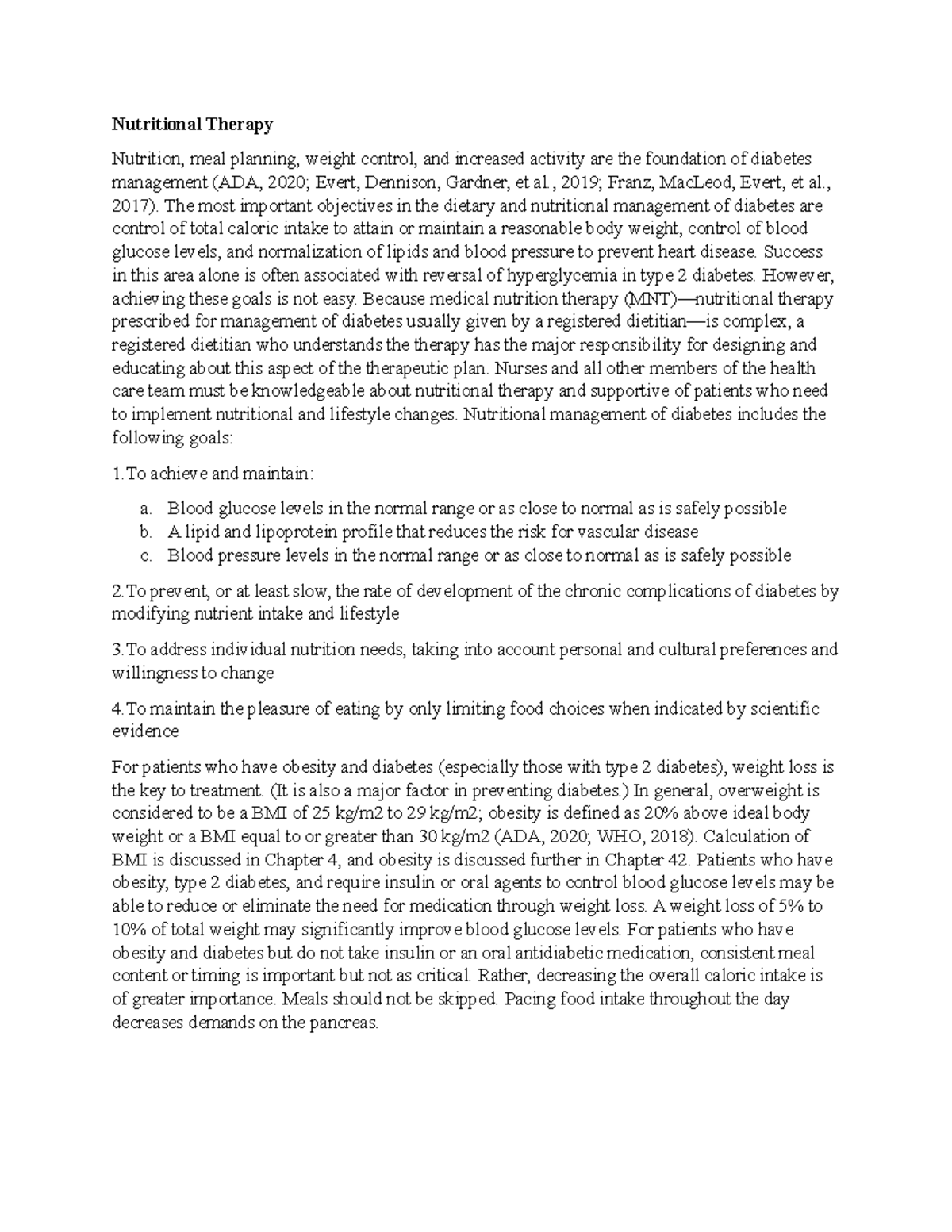 Diabetes ch 46 med surg notes - Nutritional Therapy Nutrition, meal ...