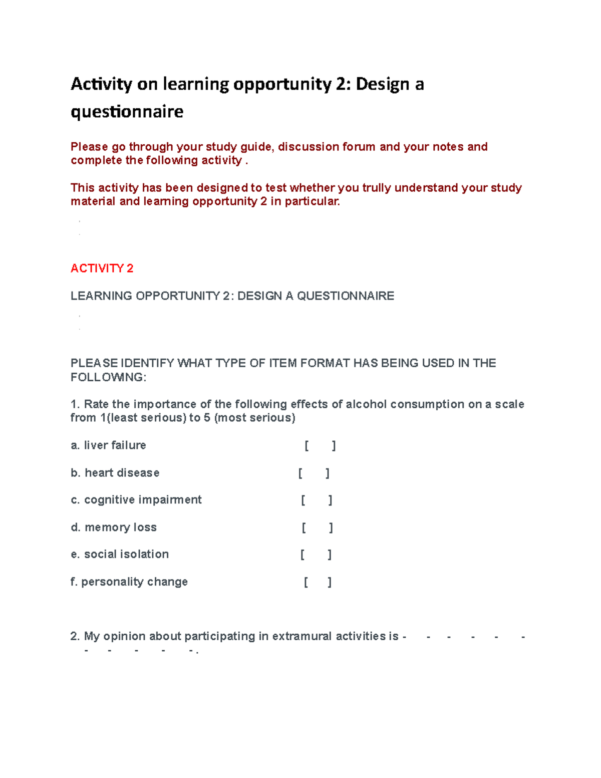 Activity+on+learning+opportunity+2 - Activity on learning opportunity 2 ...