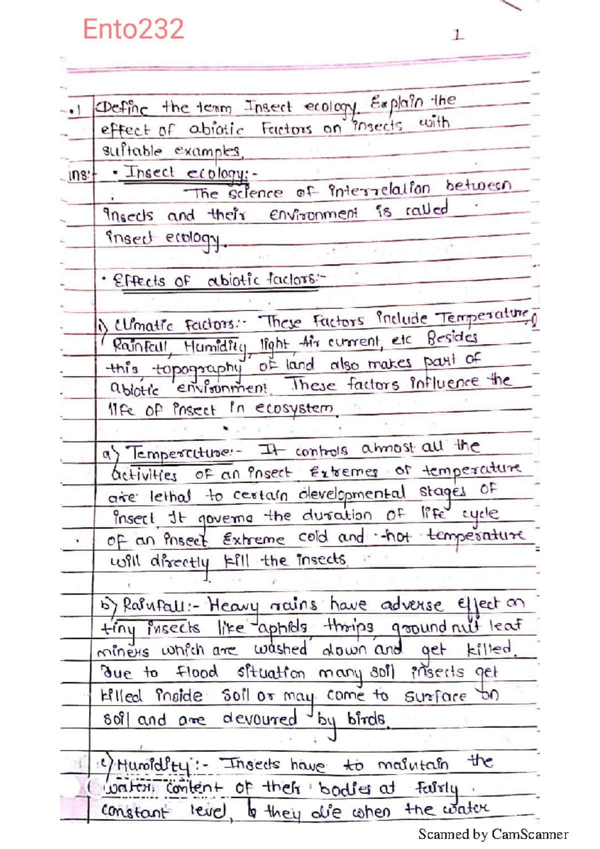 ENTO 232 S N - An agriculturist is a specialist in all areas of cultivation and raising ...