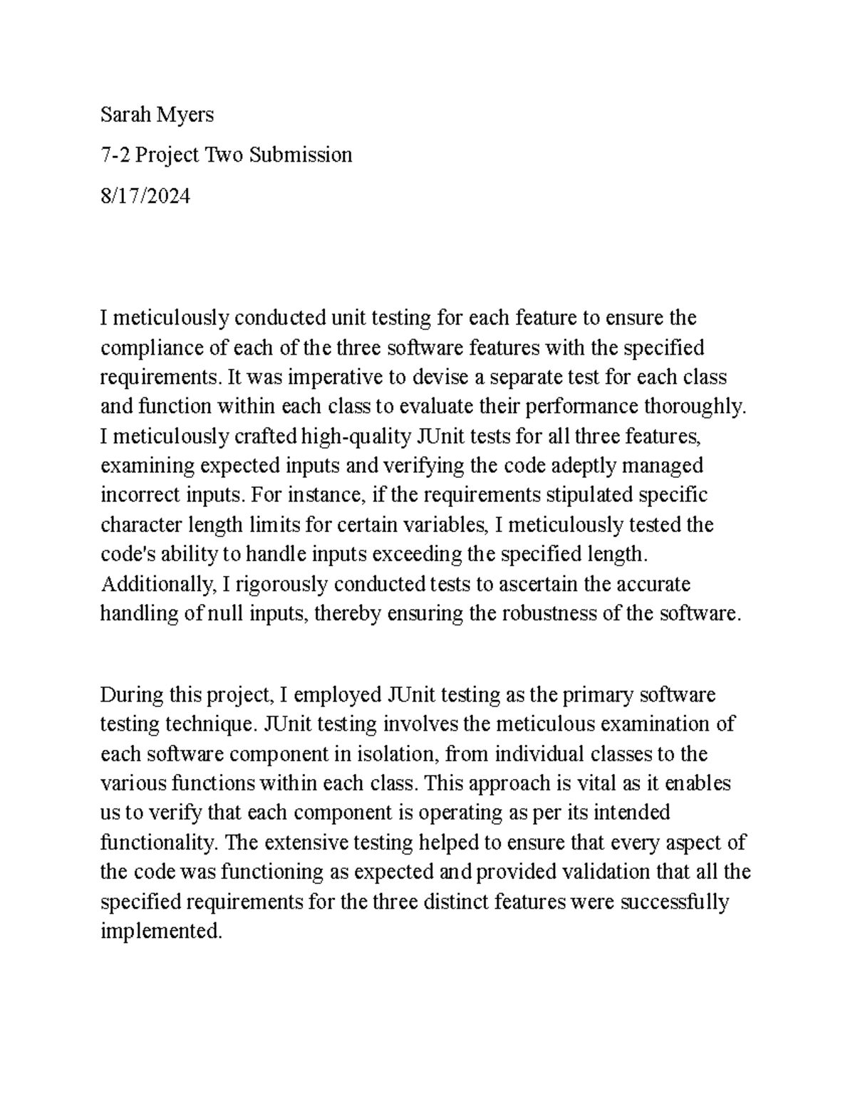 7-2 project 2 320 - n/a - Sarah Myers 7-2 Project Two Submission 8/17 ...