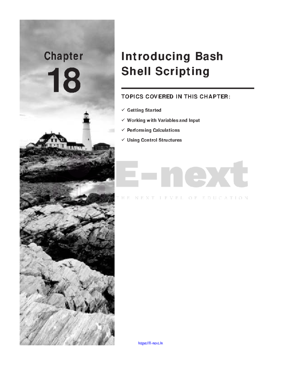 14-Introducing Bash Shell Scripting (E-next - Chapter 18 Int roducing ...