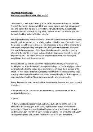 AQA GCSE English Language Paper 1 revision booklet - GCSE English ...