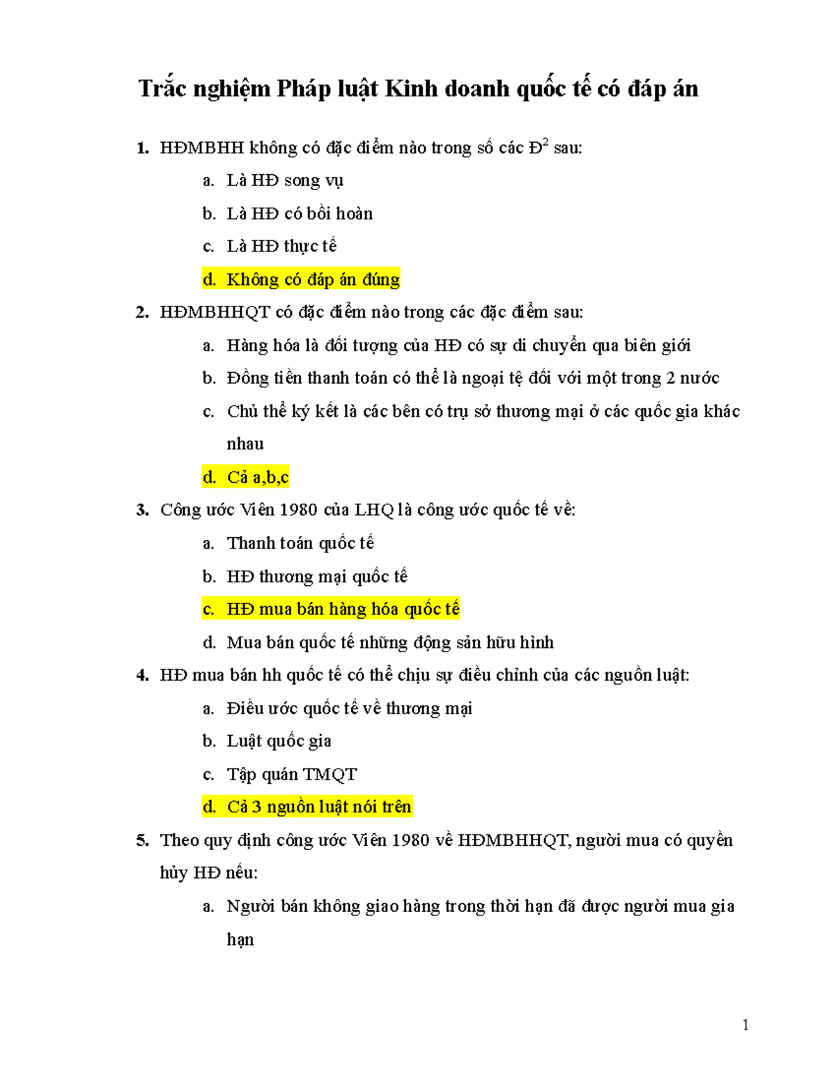 Xemtailieu trac nghiem phap luat kinh doanh quoc te co dap an - Trắc nghiệm Pháp luật Kinh doanh ...
