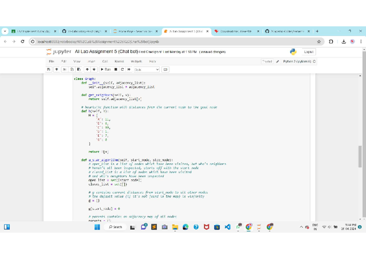 AI LAB Assignment NO 2 - Computer science - Studocu