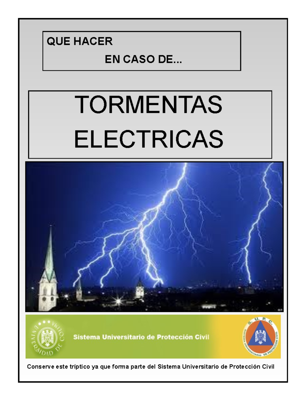 Tormentas electricas - Prevenir accidentes - QUE HACER EN CASO DE ...