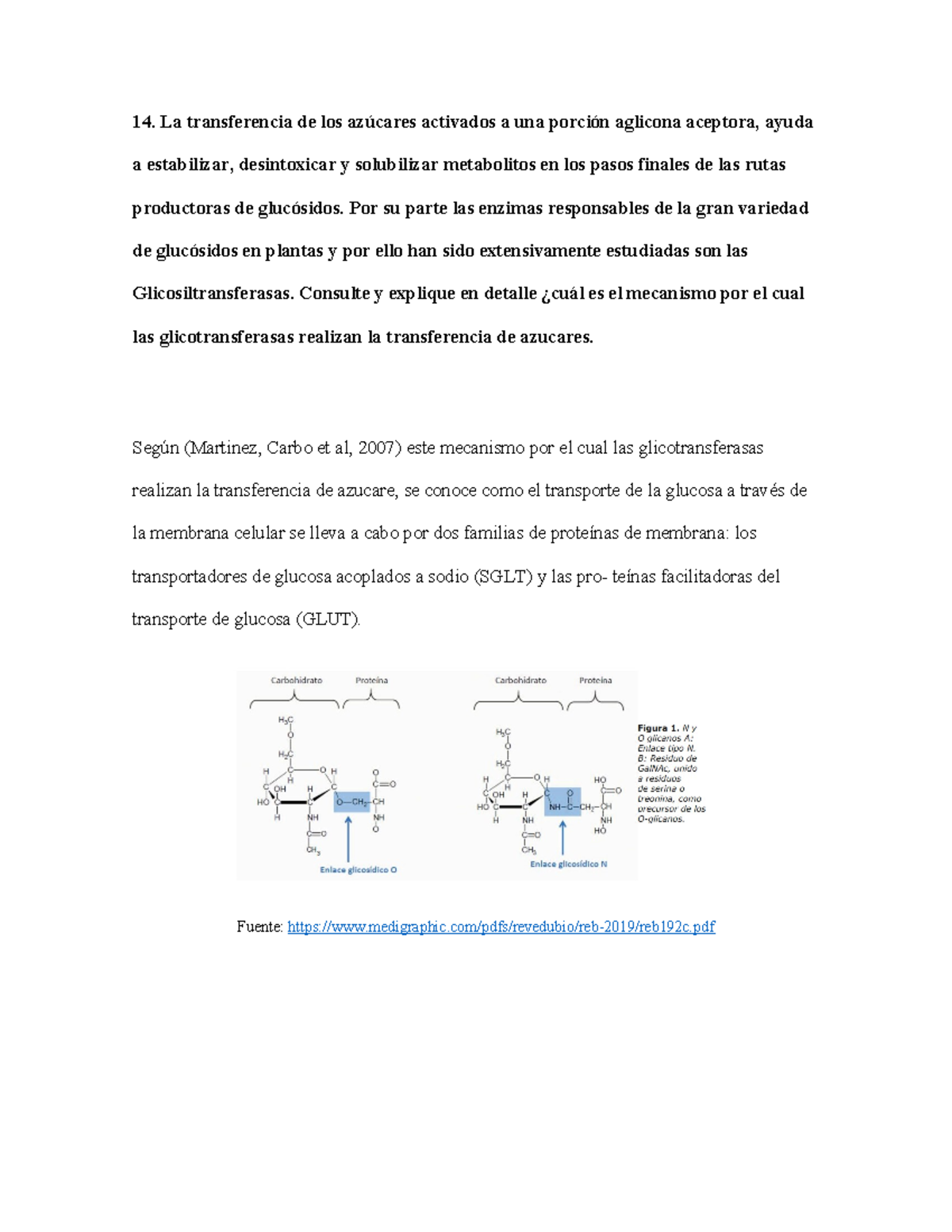 aportes bioquimica - La transferencia de los azúcares activados a una ...