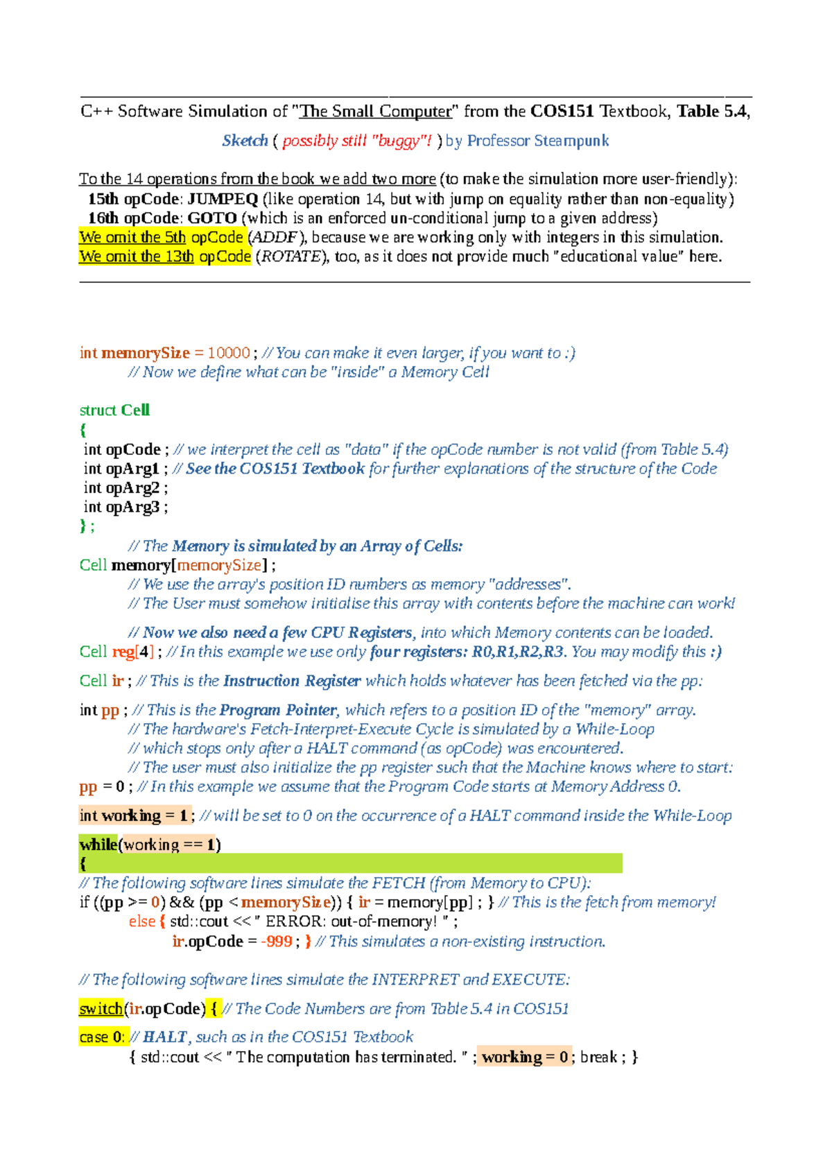 The-small-computer - practical prep for cos 122 - - Studocu