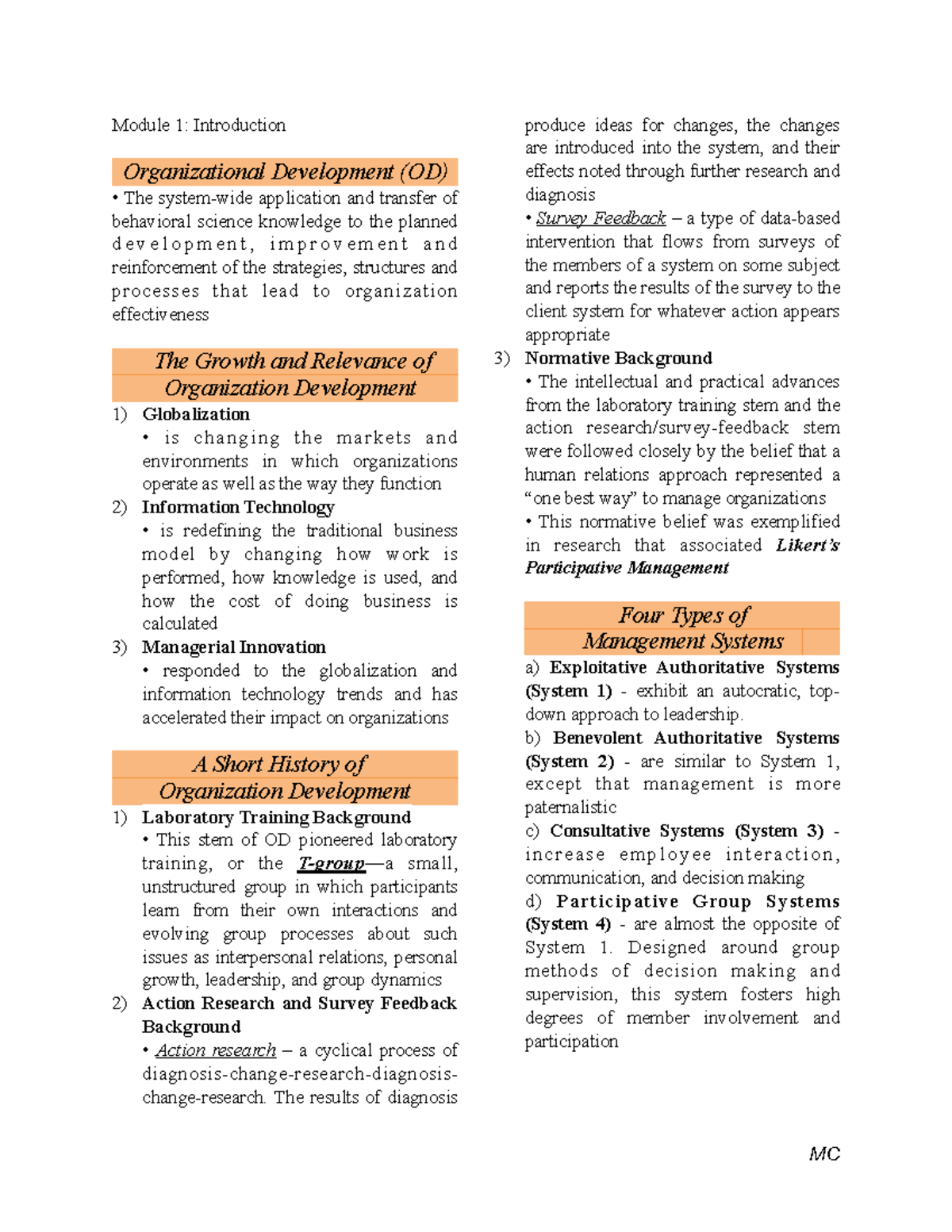 Stoman-Midterms-Reviewer - Module 1: Introduction Organizational ...