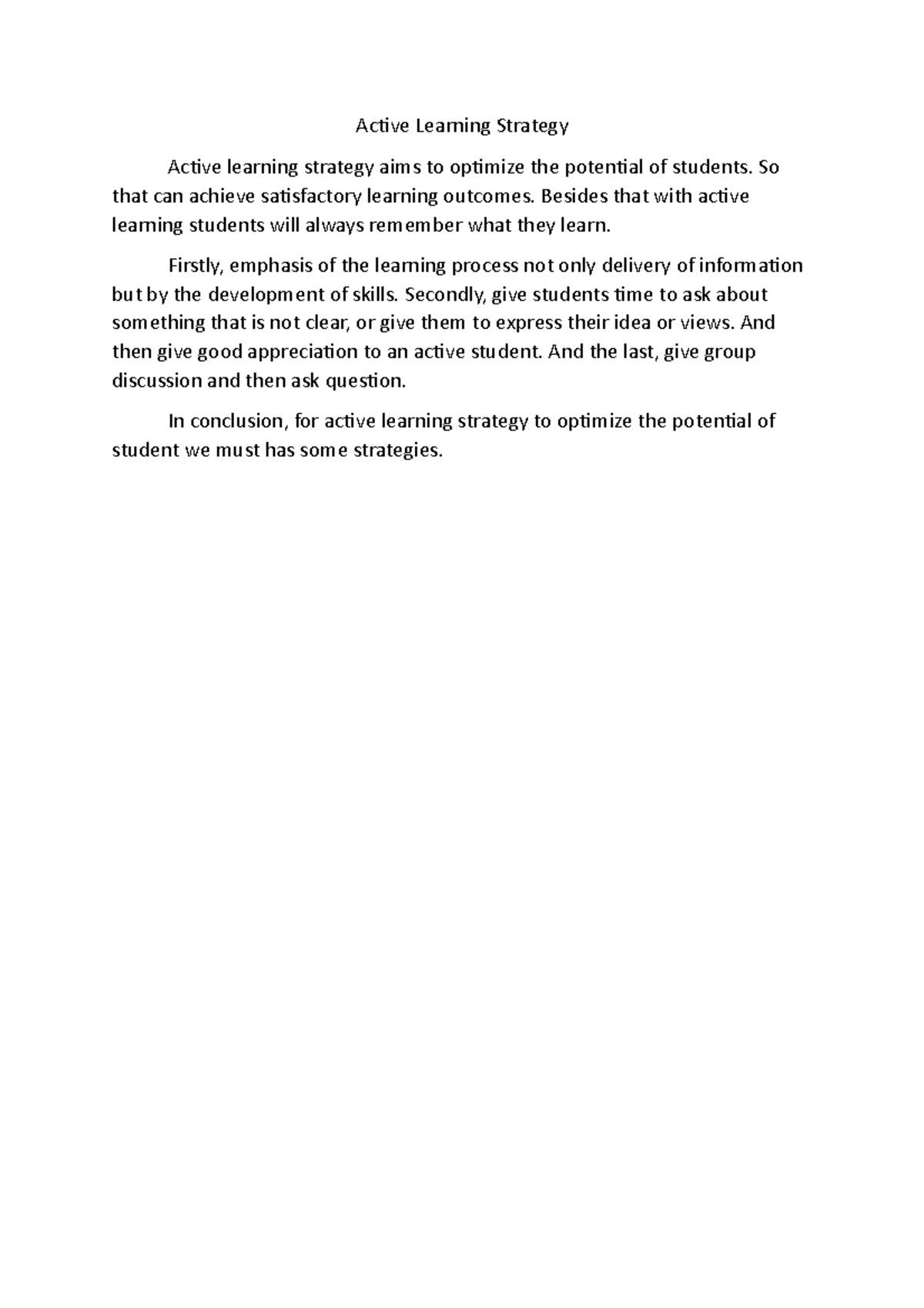 Active Learning Strategy Active Learning Strategy Active Learning Strategy Aims To Optimize