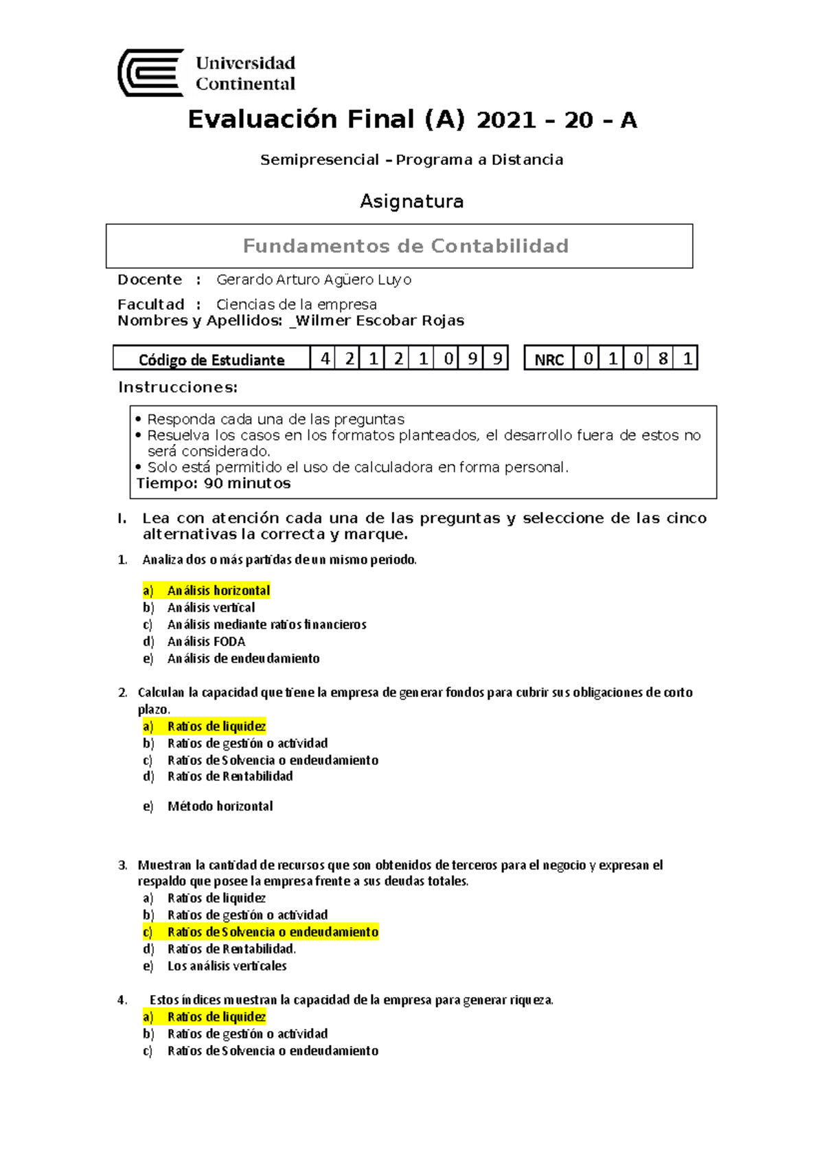 Examen Final (10) - producto academico - Evaluación Final (A) 2021 – 20 – A Semipresencial ...