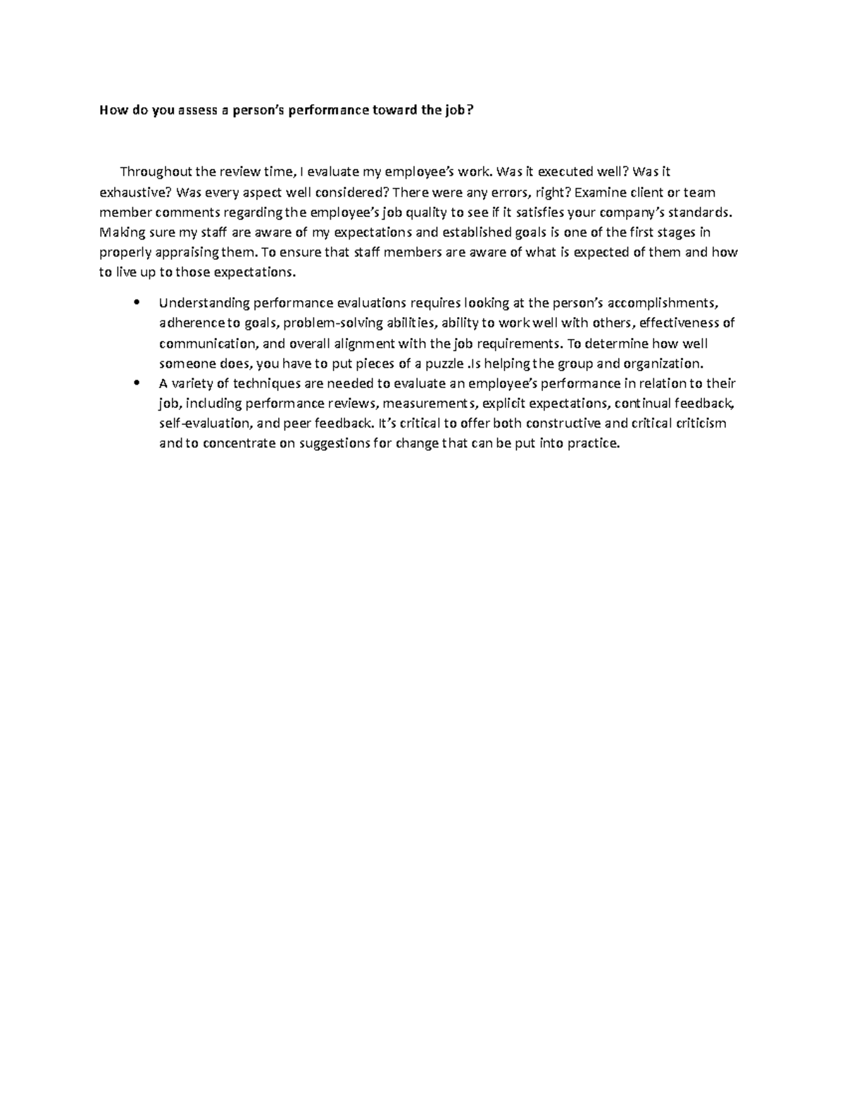Quiz 3 in hrm - FOR ABM STUDENT. - How do you assess a person’s ...