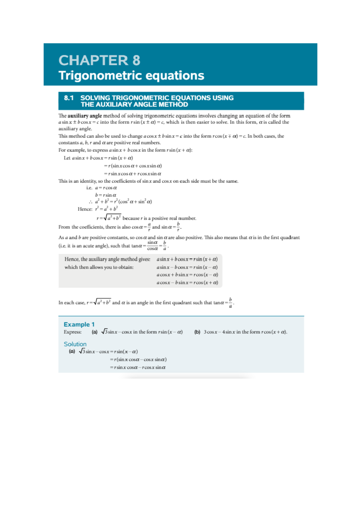Trig from Fitzpatrick - FZ Questions for Trigonometry - Studocu