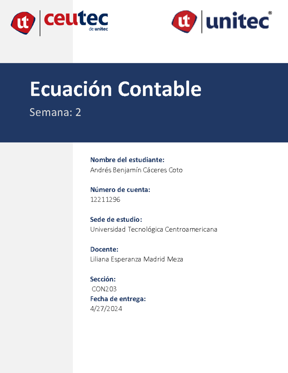 Tarea analisis 2 - bbbbb - Alemán - Nombre del estudiante: Andrés Benjamín Cáceres Coto Número ...