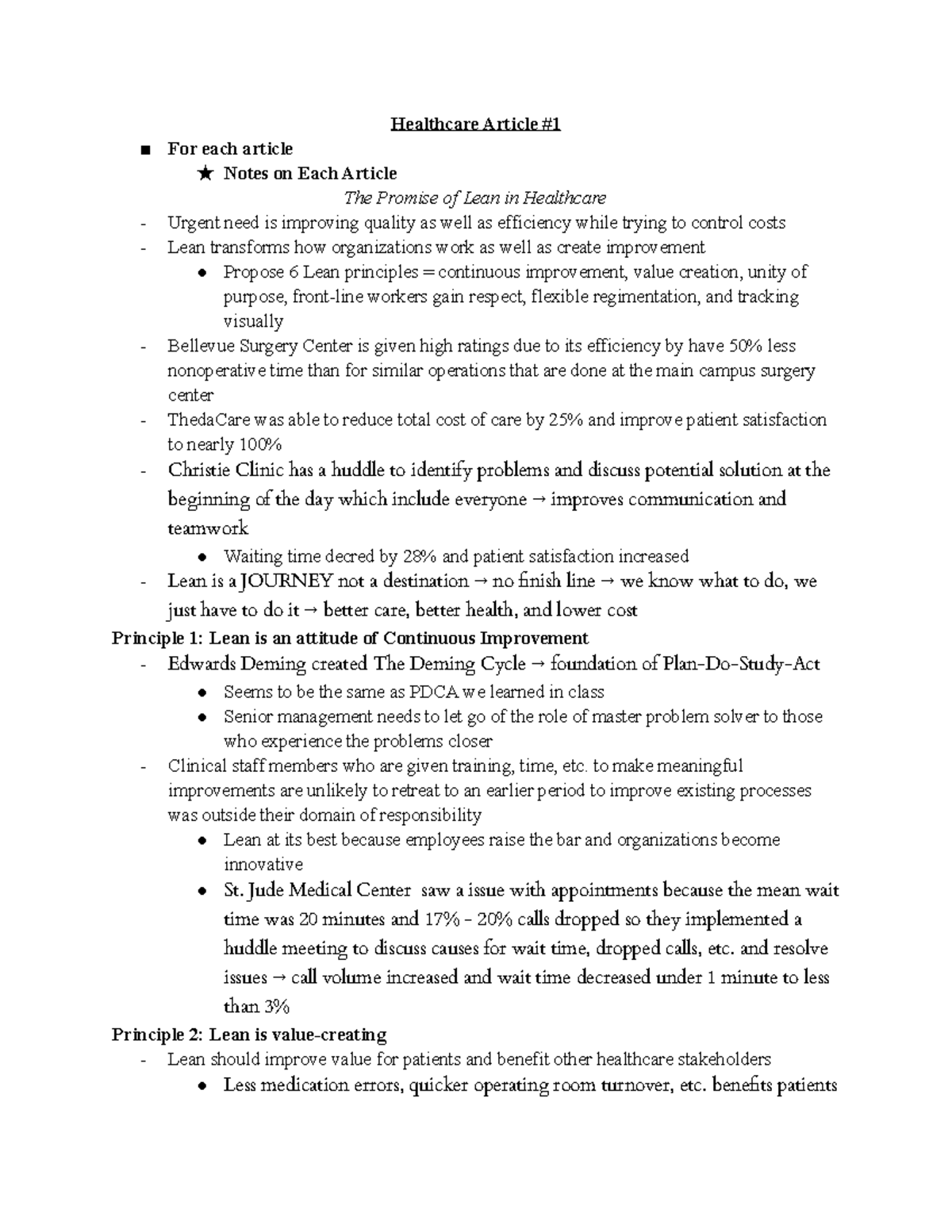 Healthcare Articles for Reading - Healthcare Article # For each article ...