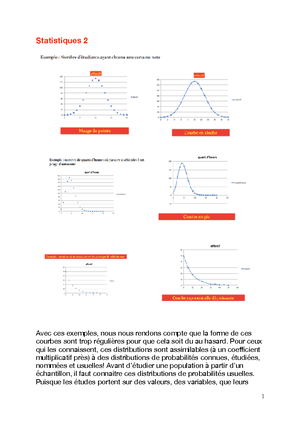 Chapitre 1 Statistiques - Statistiques 2 Avec ces exemples, nous nous ...