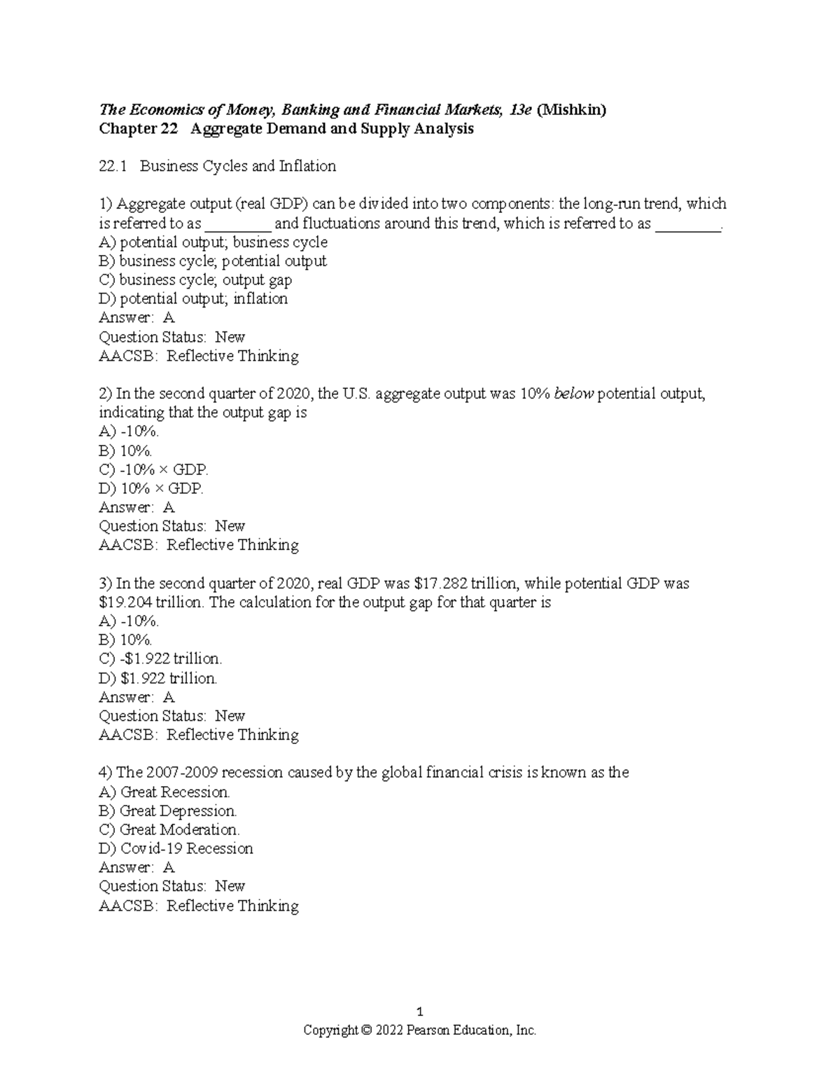 Chapter 22 - The Economics of Money, Banking and Financial Markets_13E ...