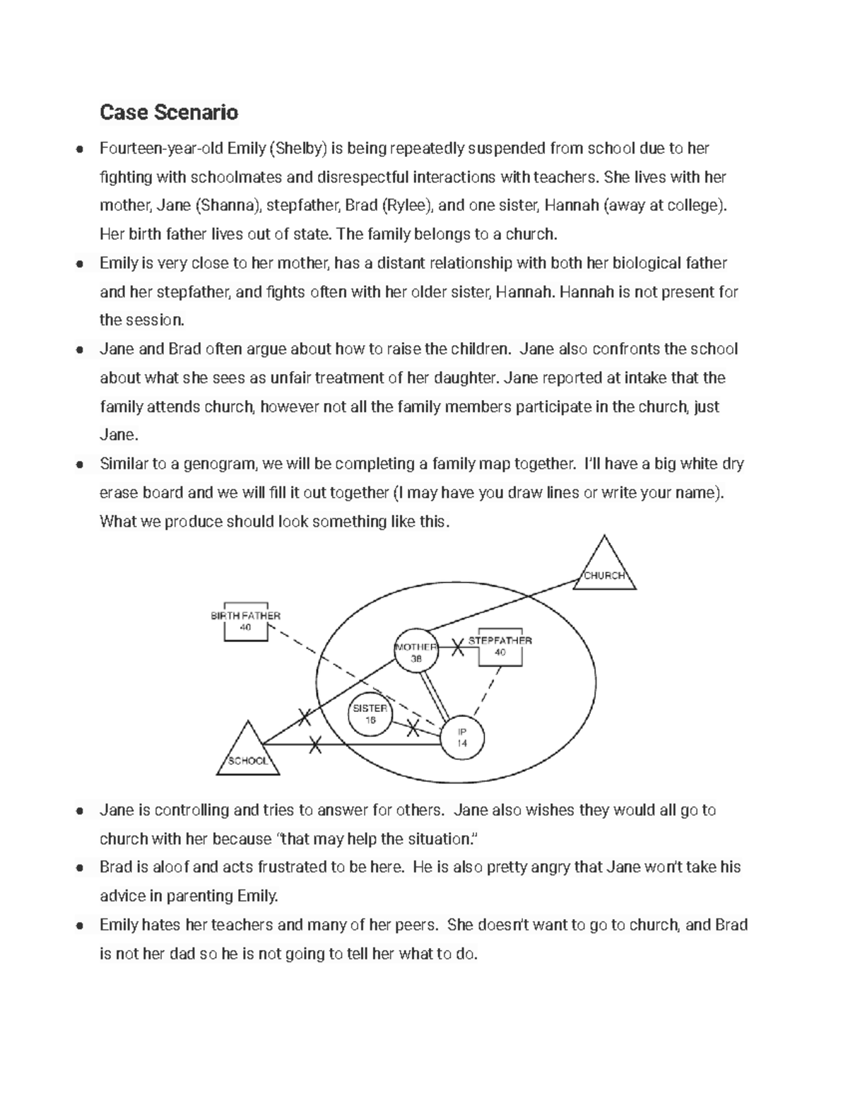 Structural Family Therapy Case Scenario - Case Scenario Fourteen-year ...