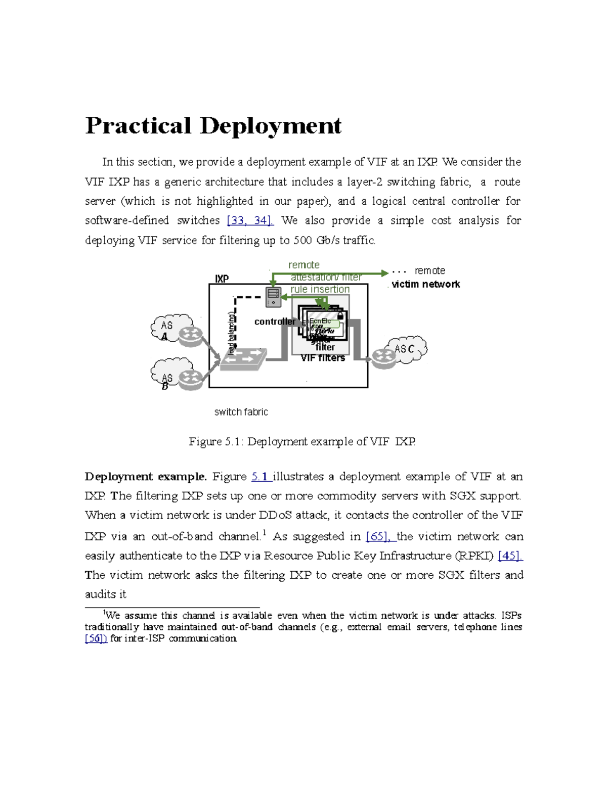 Deployment Example of VIF at an IXP - We consider the VIF IXP has a ...