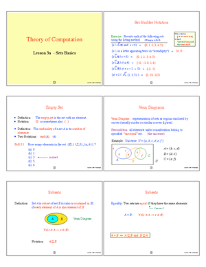 Categorizing TM Languages - Categorizing TM Languages Properties if a language is decidable, it ...