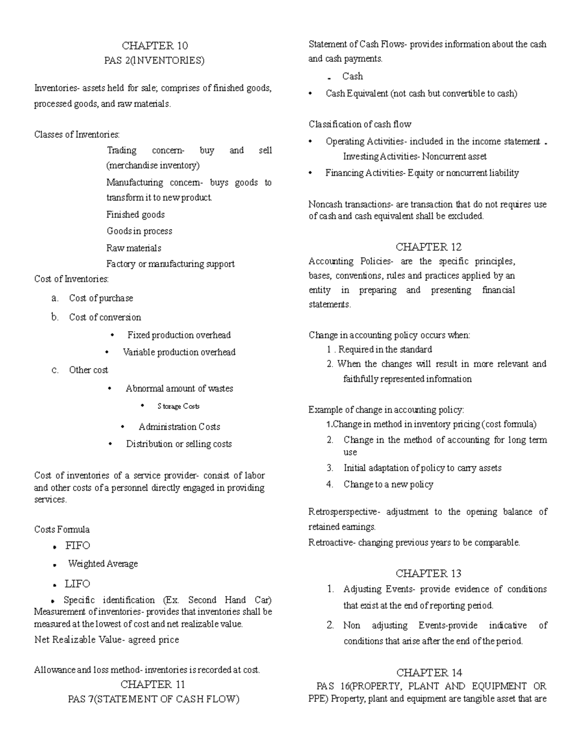 Chapter 10 - Accounting definition: Accounting Standards Council ...