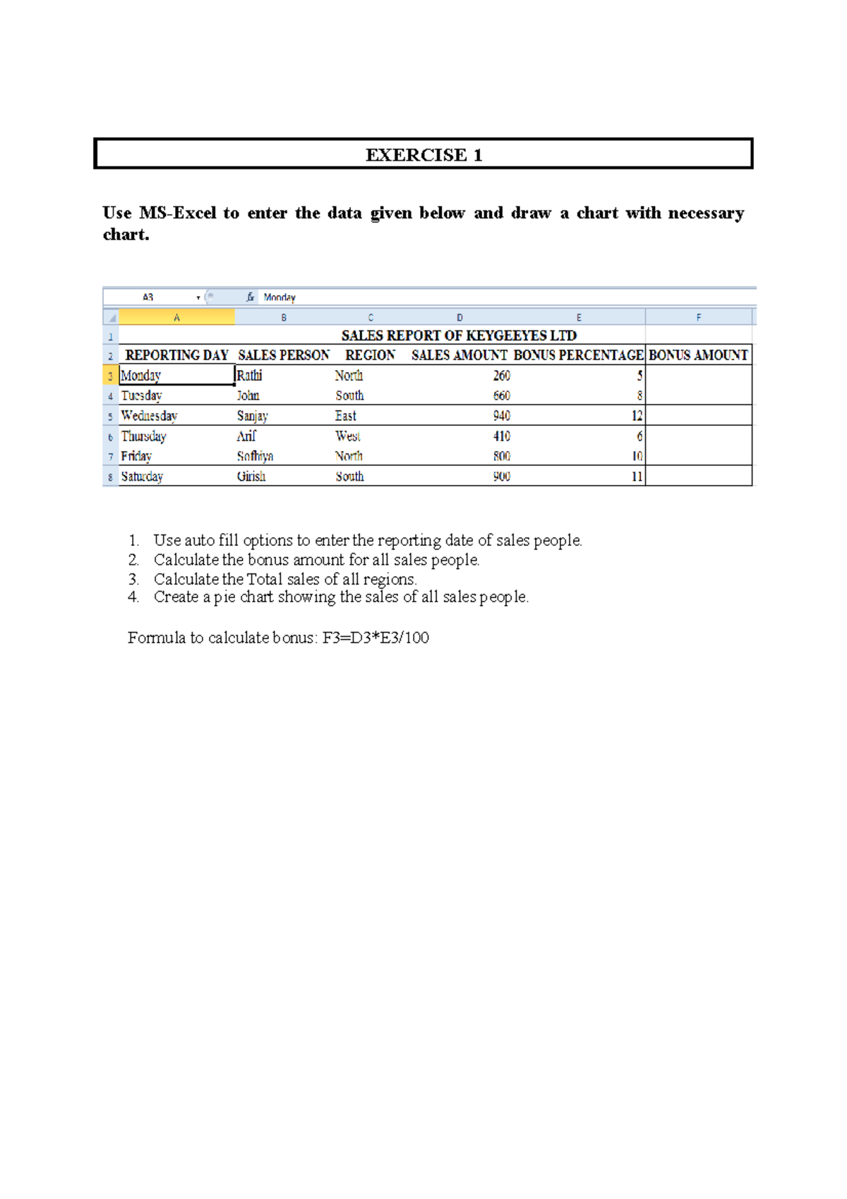 Lab Manual Contents Management Information Systems - EXERCISE 1 Use MS ...