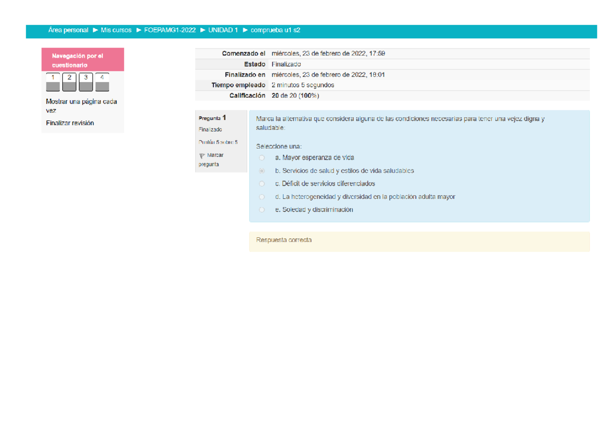Omprueba u1 s2 - school - Ciencia ambiente - Studocu