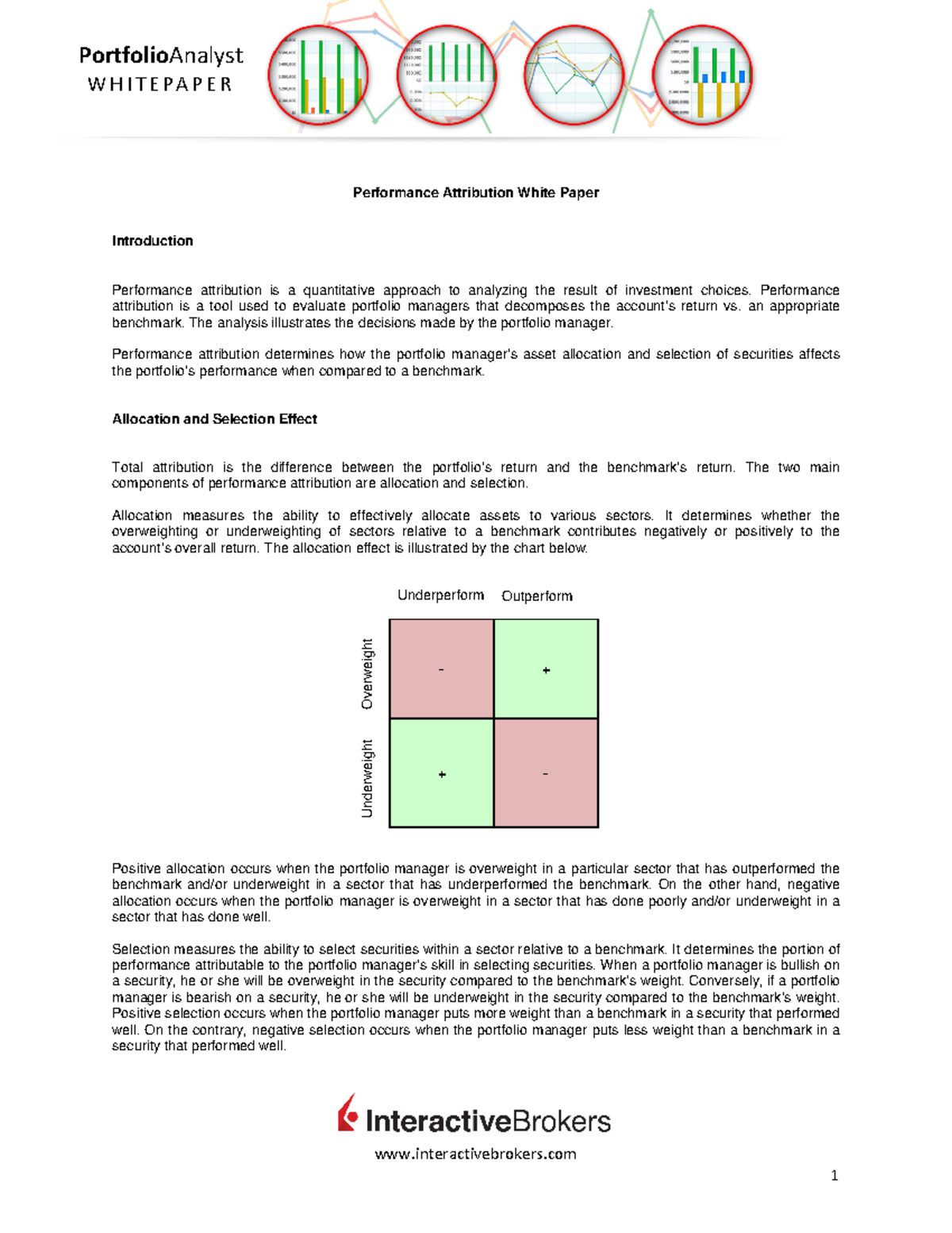Performance attribution white paper - BAO 3403 - VU - Studocu