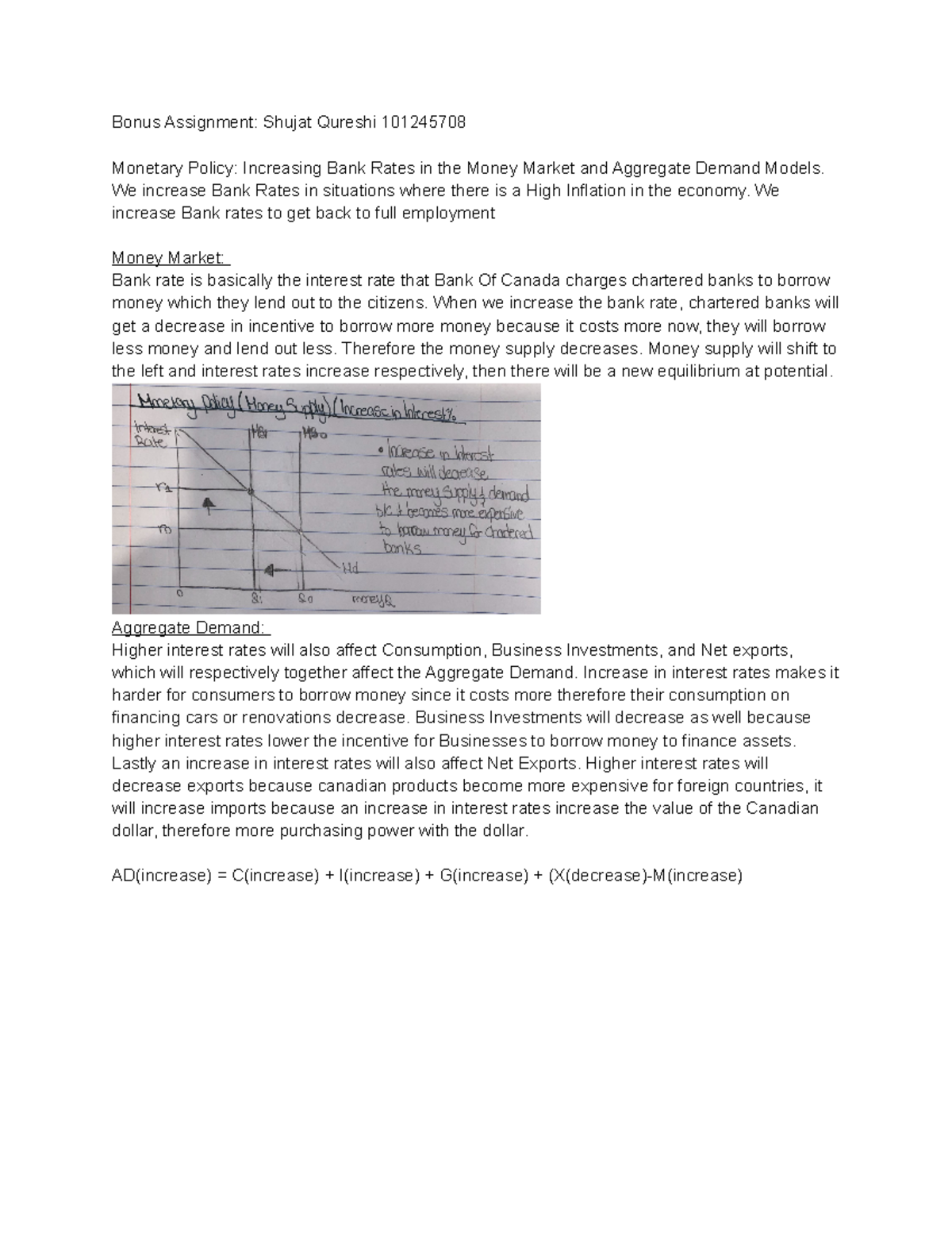 Bonus Assingment Macroeconomics notes taken in class - Bonus Assignment ...