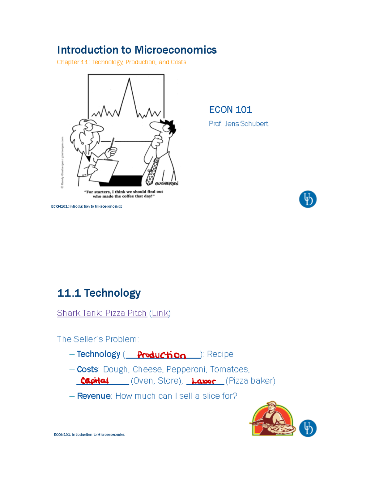 ECON Chapter 11 Notes - Introduction to Microeconomics ECON 101 Prof ...