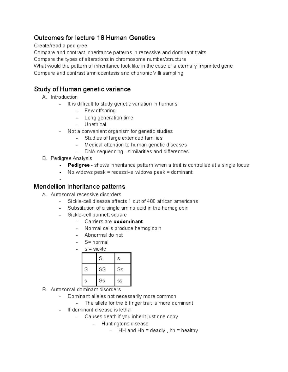 Outcomes for lecture 16 - gene regulation-3 - Outcomes for lecture 18 ...
