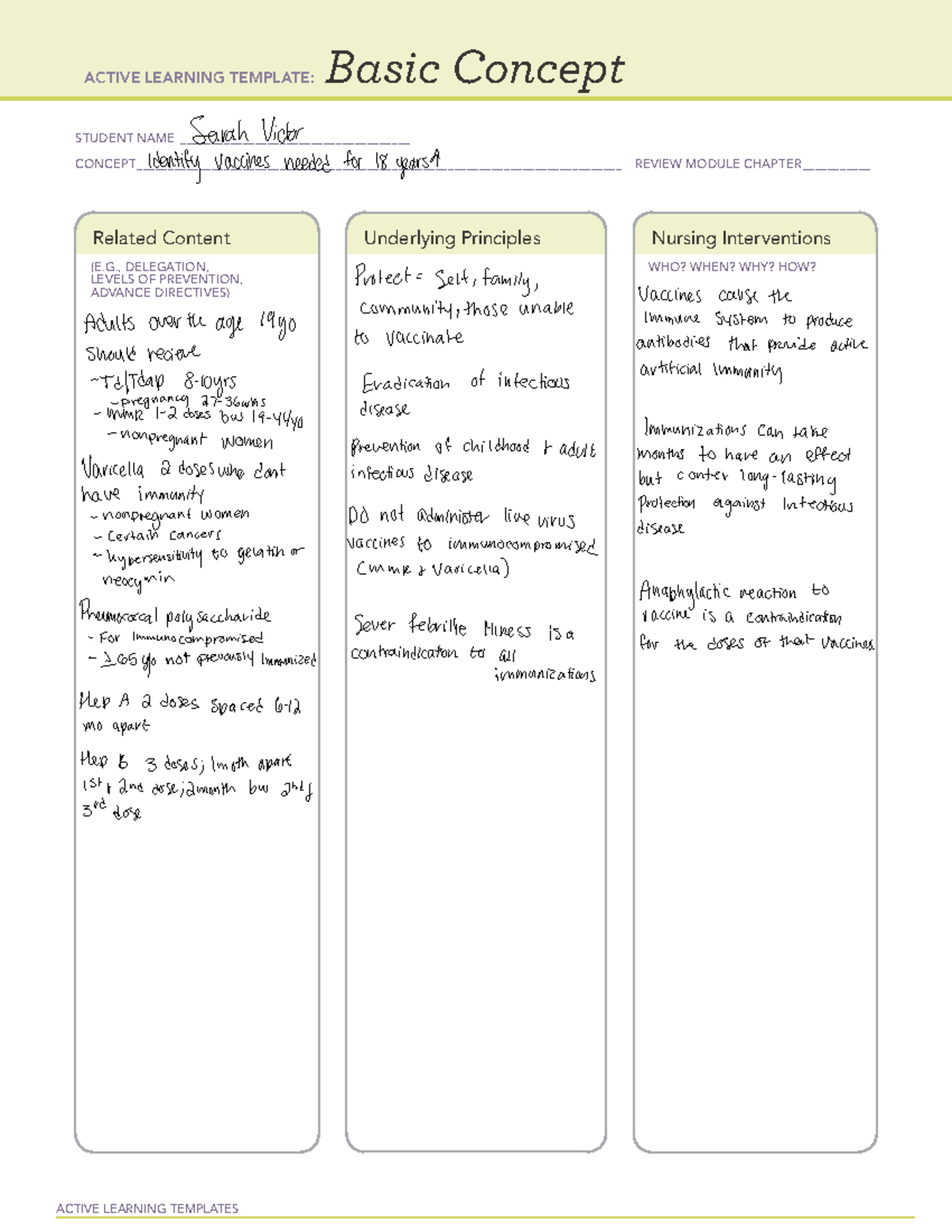 W2 Concepts ALTS identify vaccines need for 18 years and older - ACTIVE ...