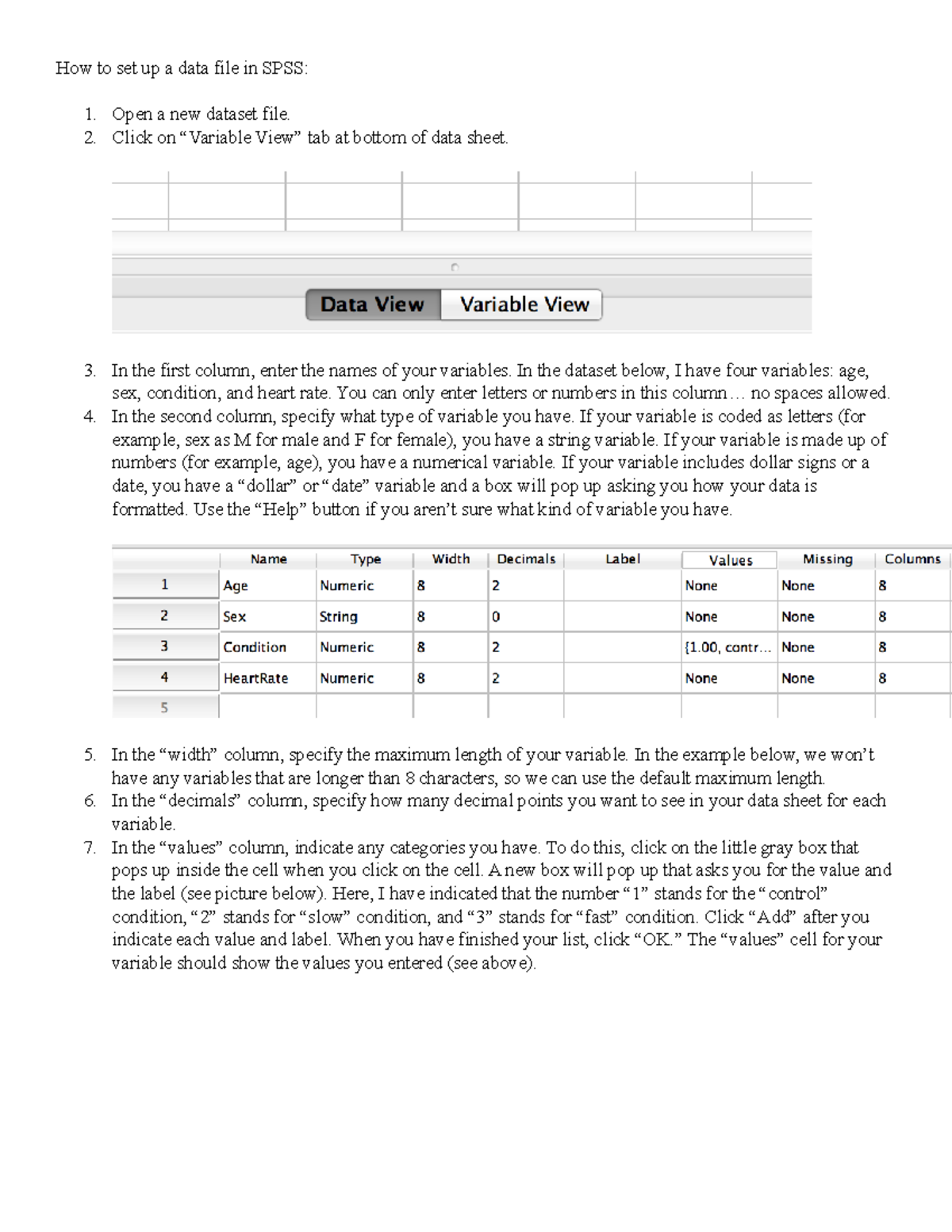 Set Up Data File SPSS Spring 2020 - How to set up a data file in SPSS ...