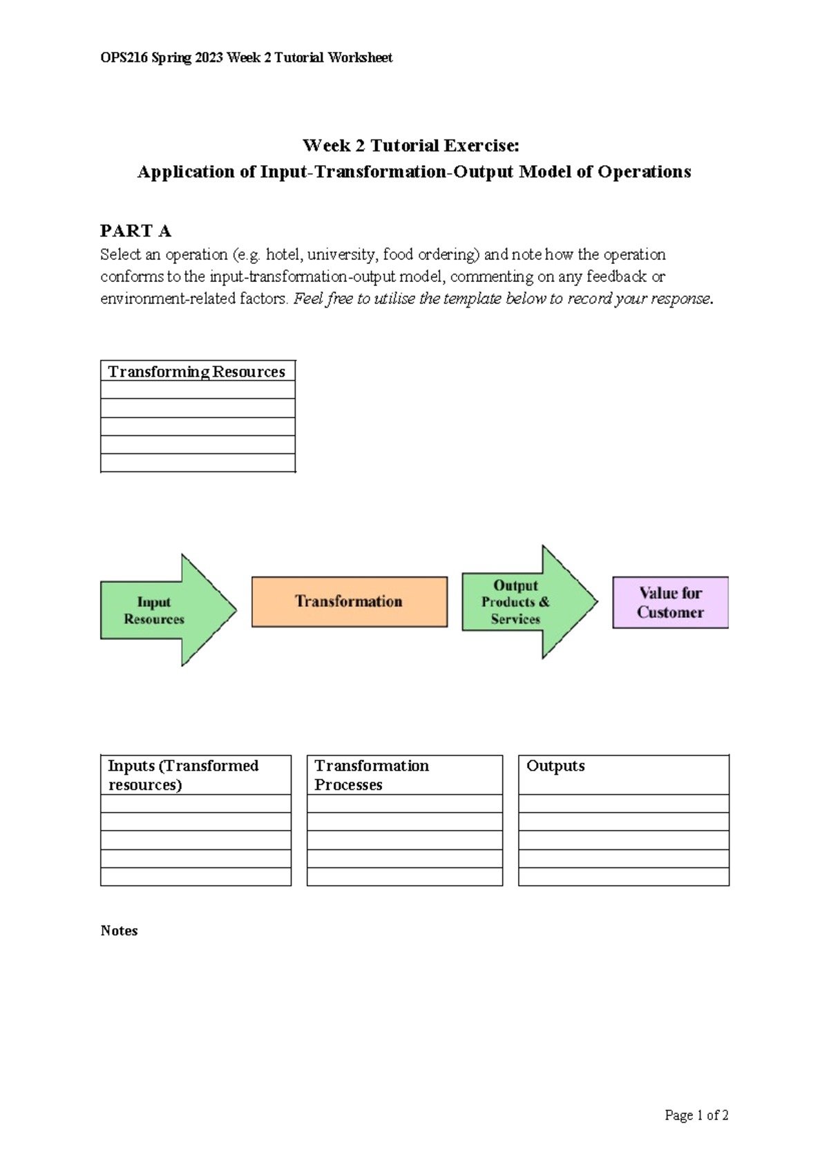OPS216 Spring 2023 - Week 2 Worksheet - OPS216 Spring 2023 Week 2 ...