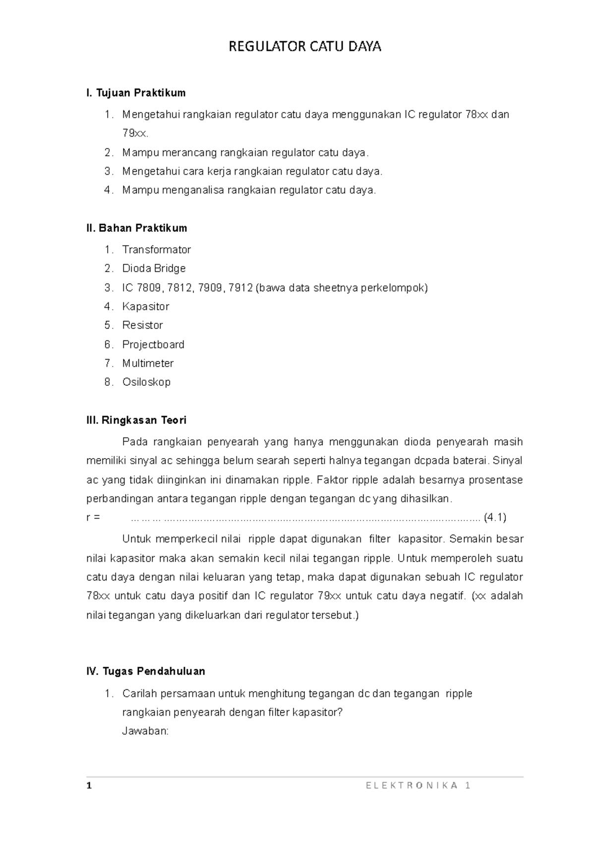 Jobsheet 4 - Praktikum Digital - I. Tujuan Praktikum Mengetahui ...