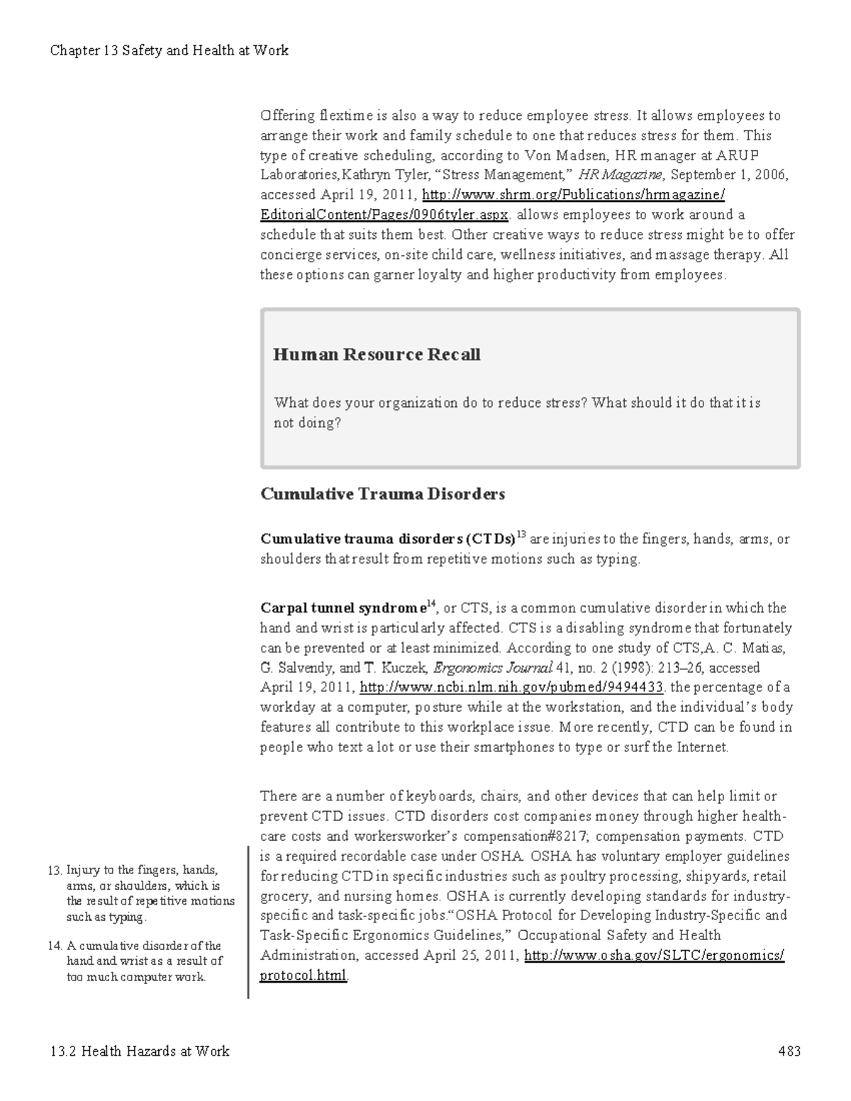 Health Hazards at Work - Human resource management is the strategic ...