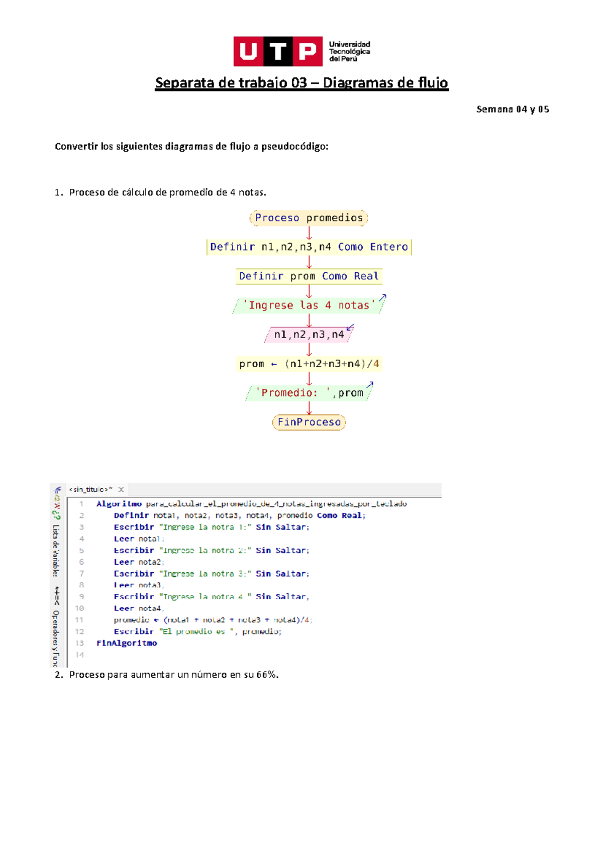 Separata 03 Unidad 01 -1760329859 - Separata de trabajo 03 – Diagramas de flujo Semana 04 y 05 ...