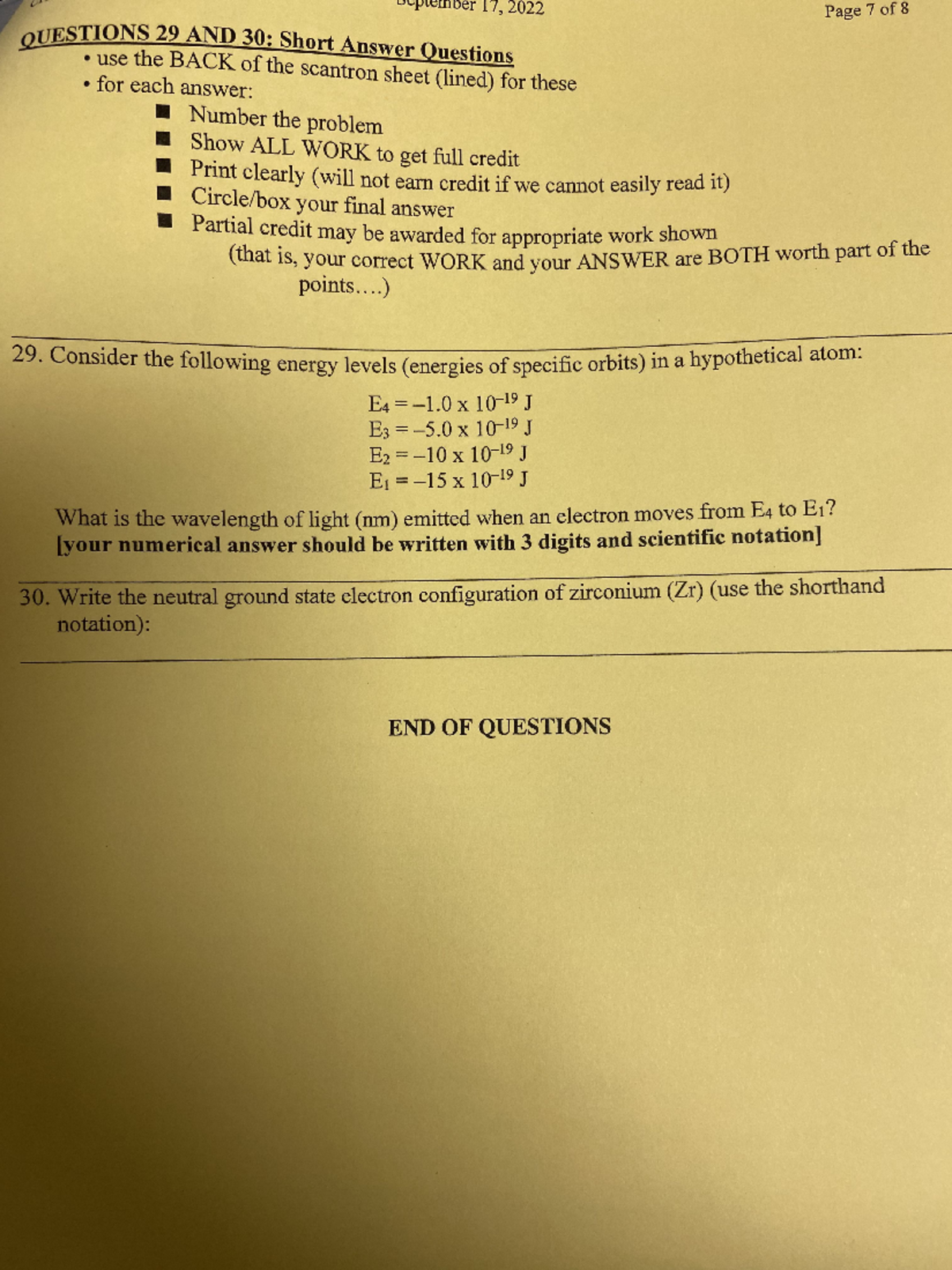 IMG 0696 GEN CHEM 1 Past questions - CHEM 1311 - Studocu