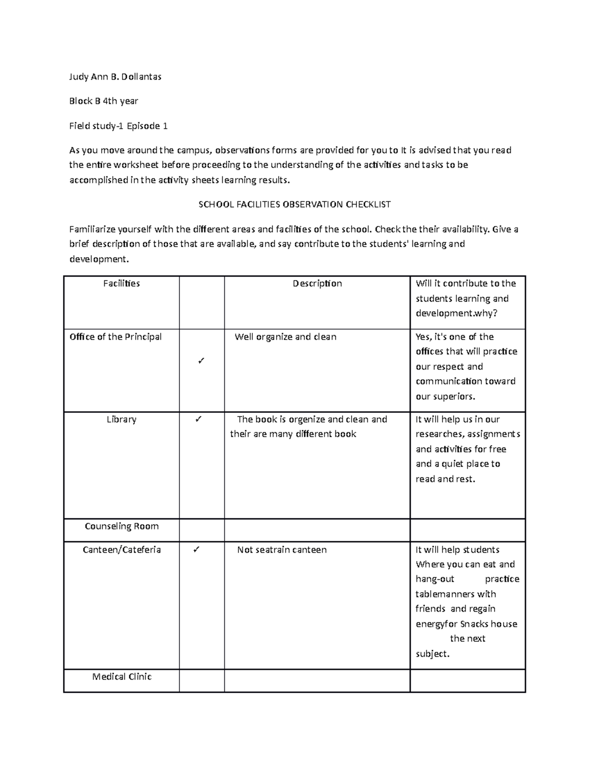 Fs1-episode-1 - Need download the all field study - Judy Ann B ...