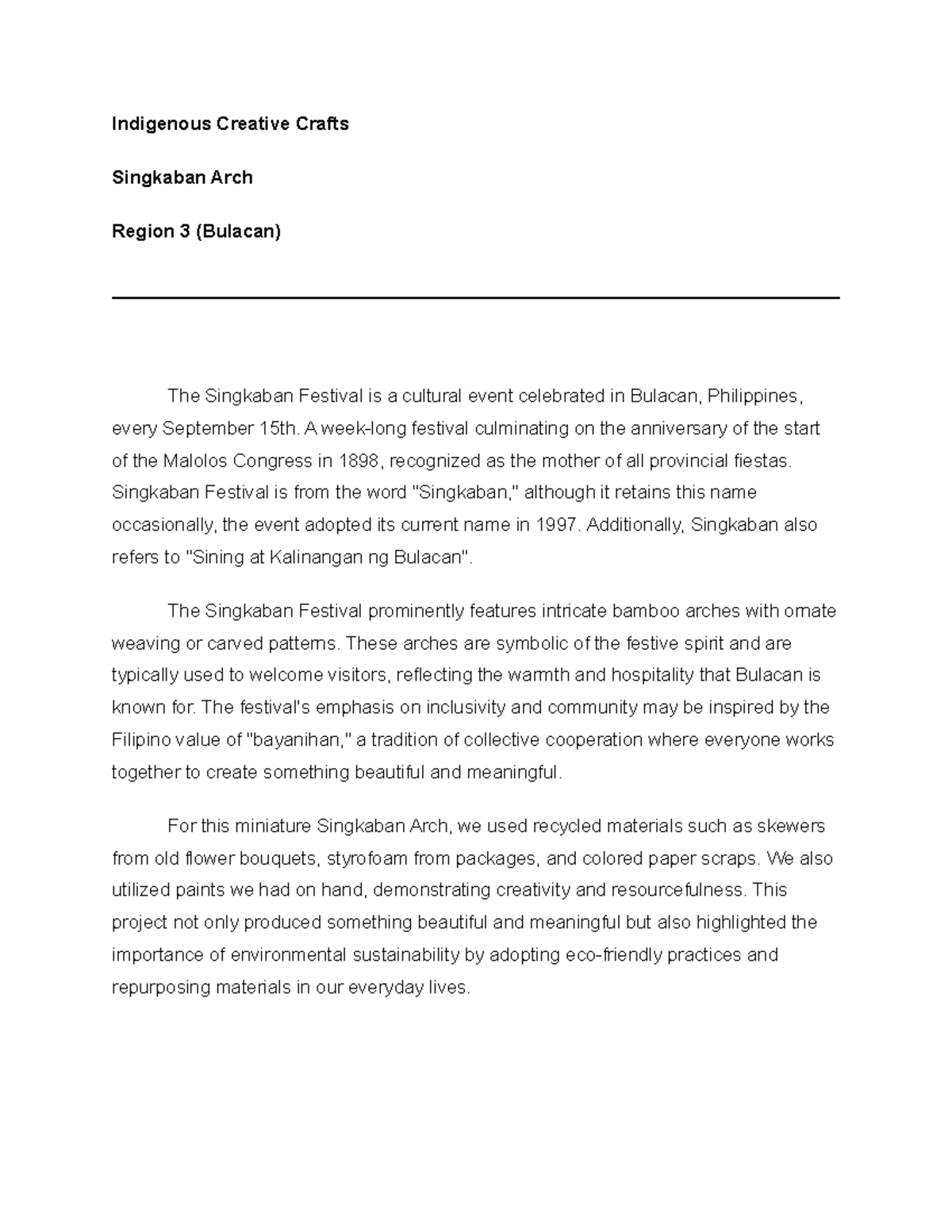 Singkaban - Singakaban Bulcan - Indigenous Creative Crafts Singkaban ...